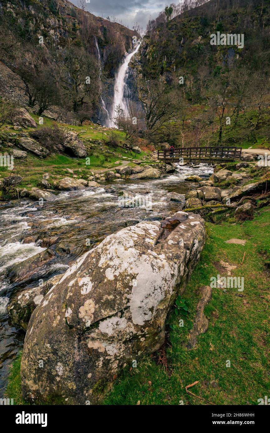 Aber Falls in the Snowdonia National Park, North Wales Stock Photo - Alamy