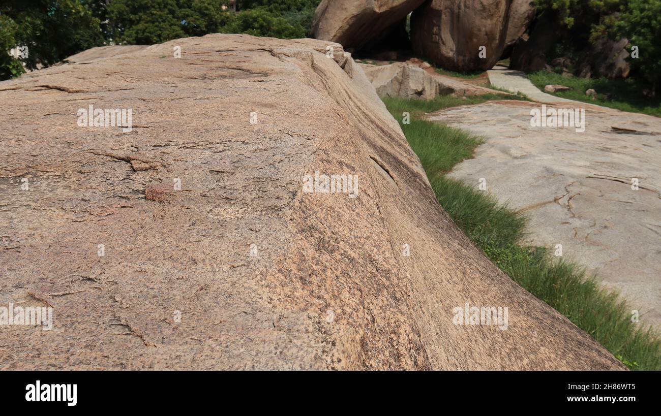 The beautiful cliff slope is beautiful to see the natural trees Stock ...
