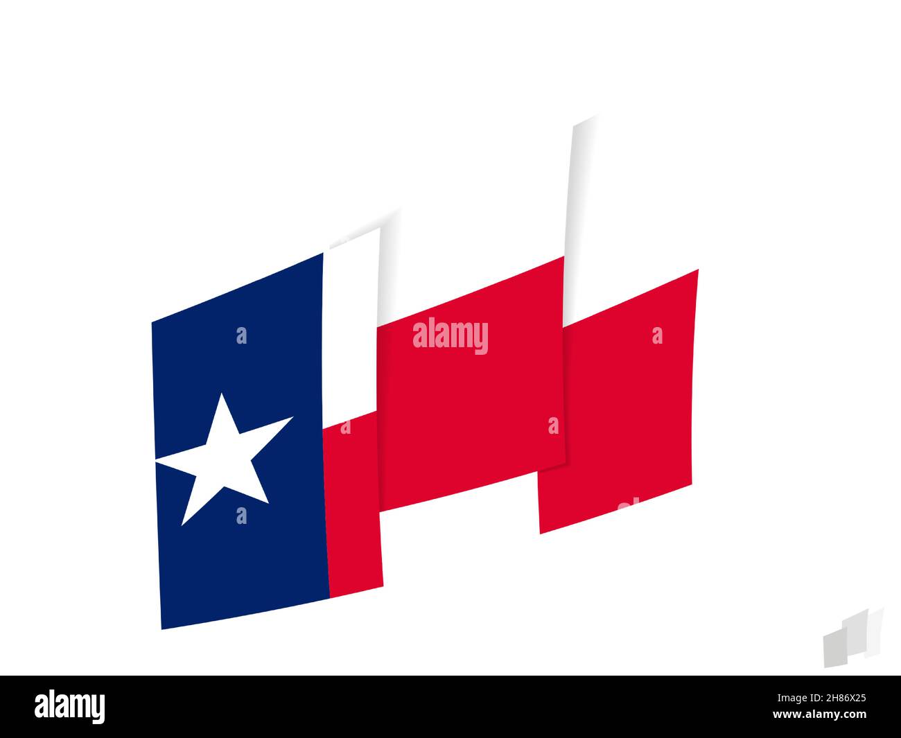 Texas flag in an abstract ripped design. Modern design of the Texas ...