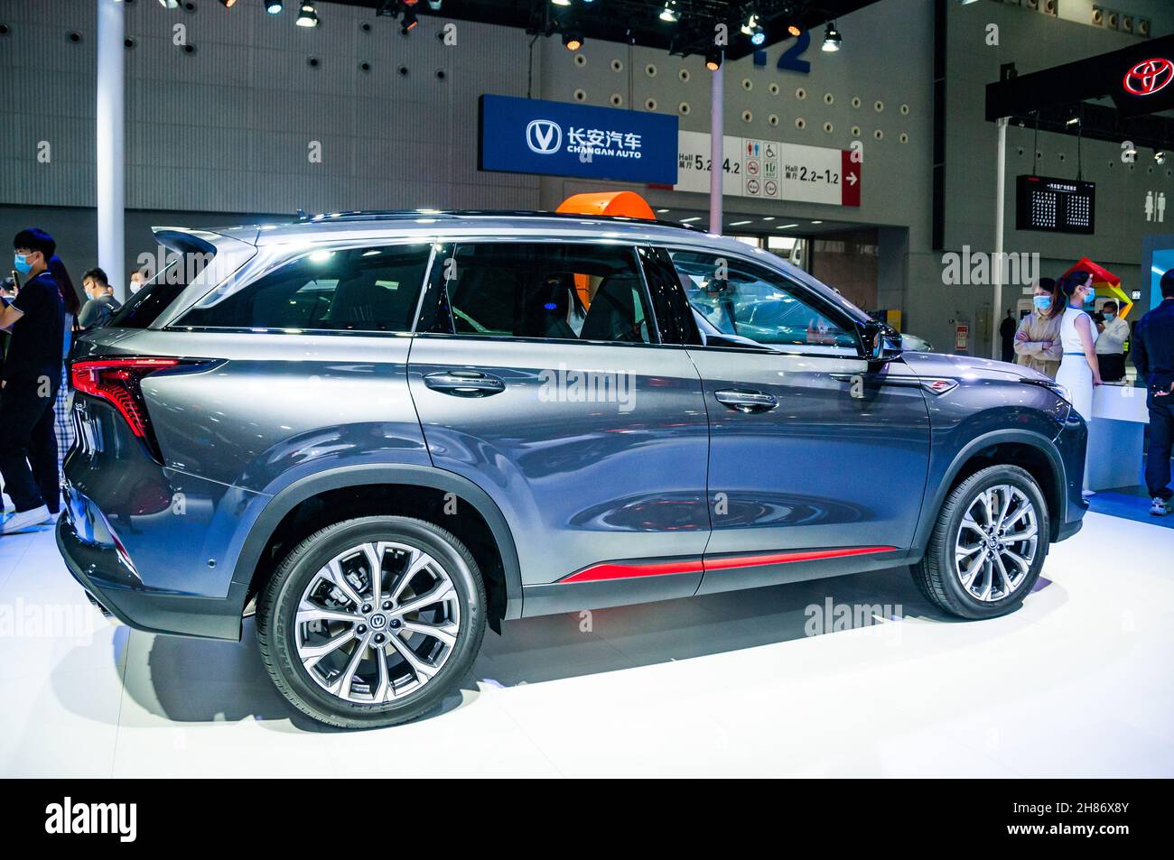 Chang’an CS75 Plus on display at the 2021 Guangzhou Auto Show, Guangdong Province, China Stock ...