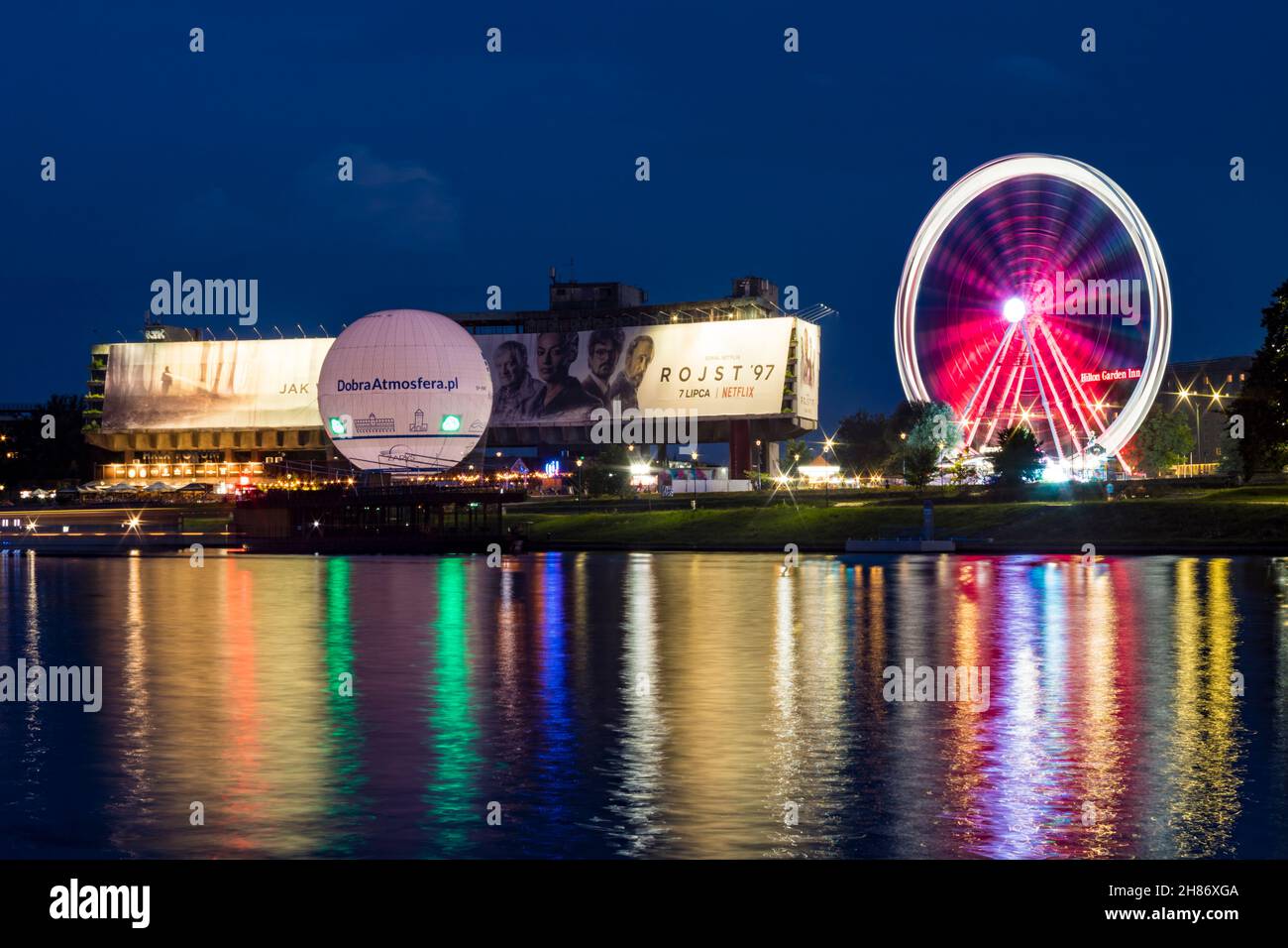 Ferris wheel and observation balloon at the former Forum Hotel by the ...