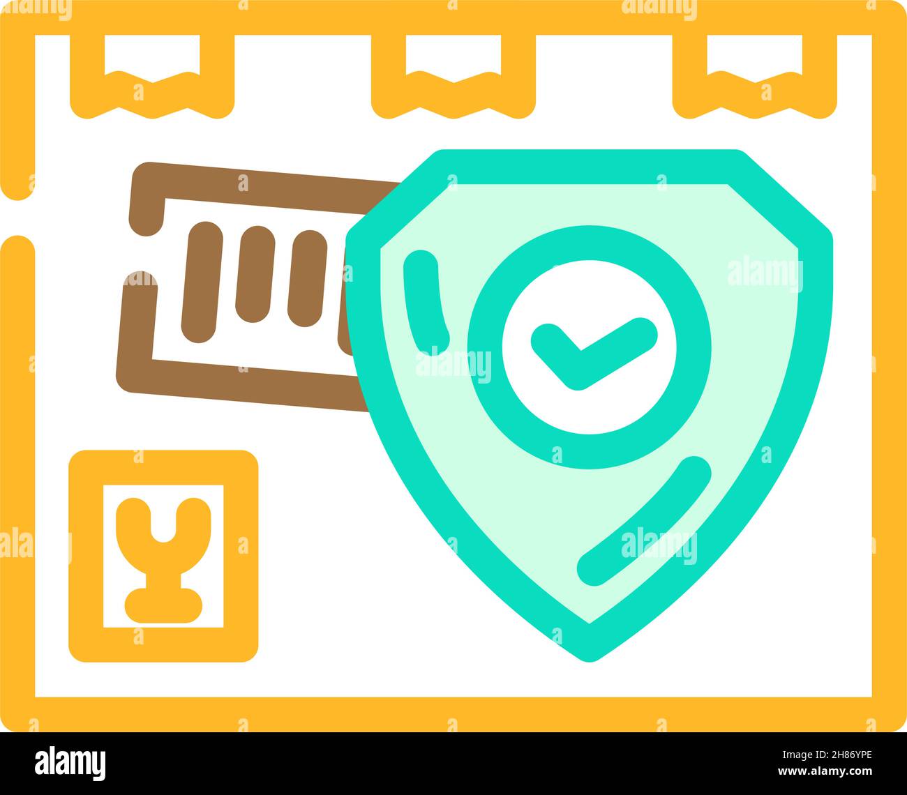 cargo protection color icon vector illustration Stock Vector Image ...