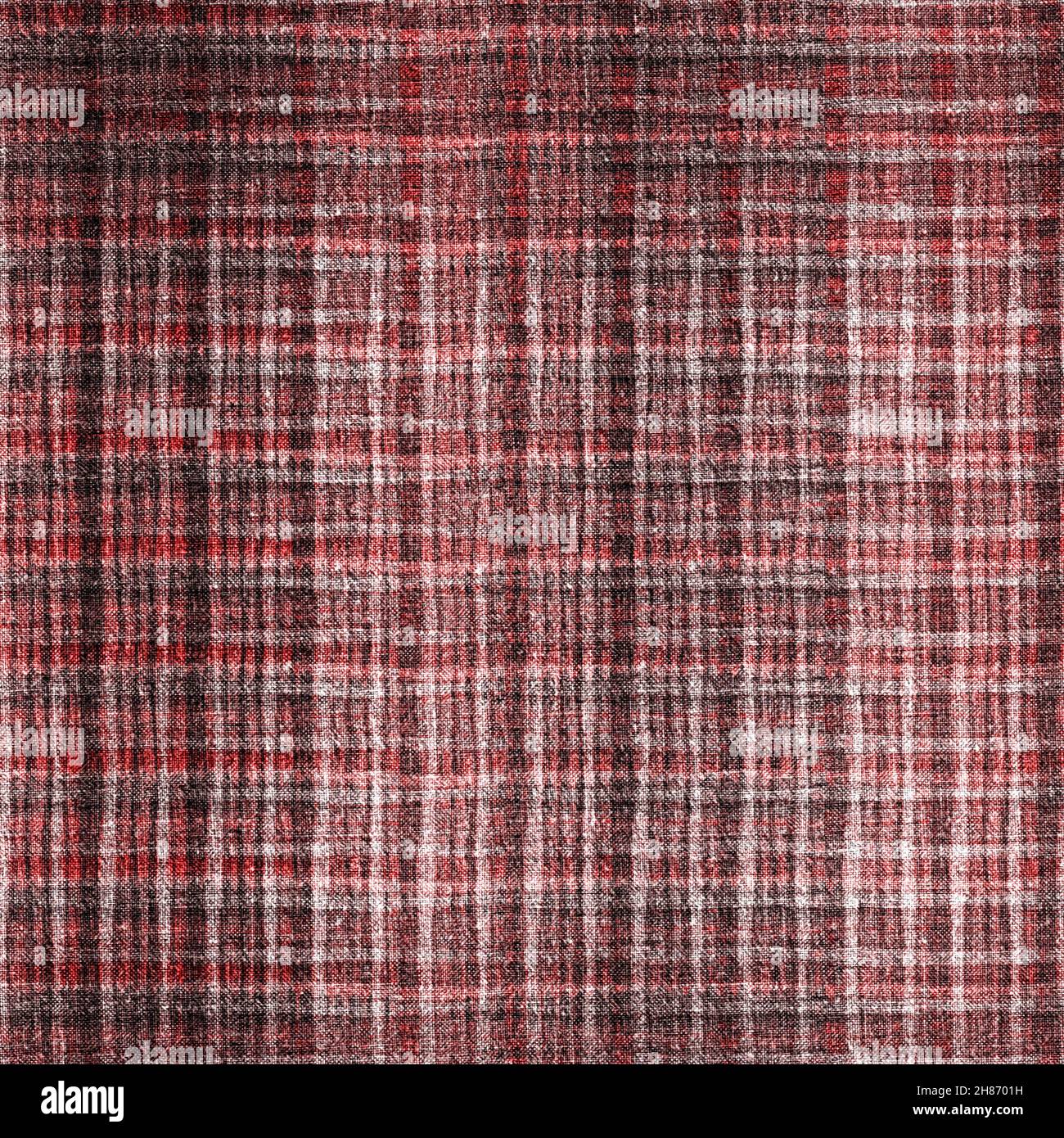 Retro red black buffalo plaid check seamless pattern. Traditional ...