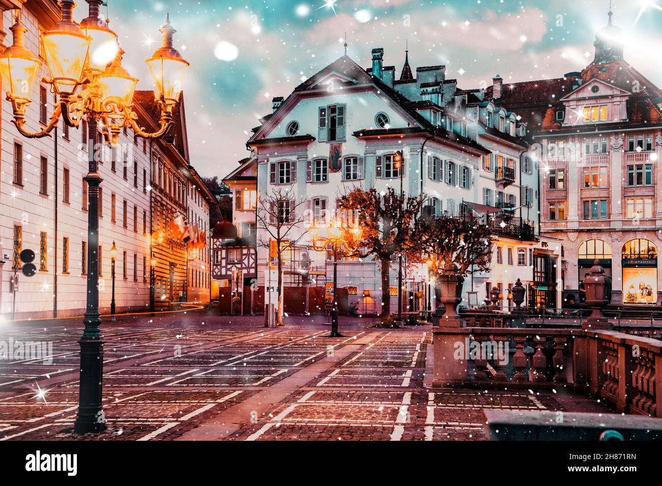 Night view on lucerne hi-res stock photography and images - Alamy