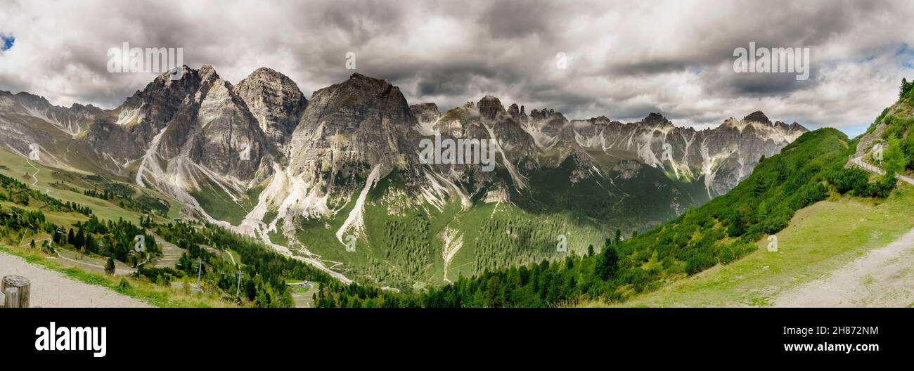 Alpine Landscape. Photographed at the Schlick 2000 ski centre, Stubai ...