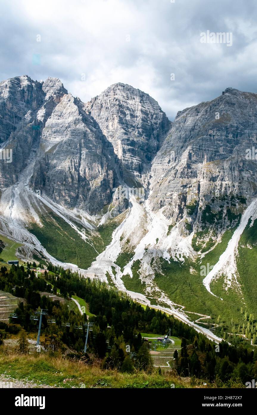 Alpine Landscape. Photographed at the Schlick 2000 ski centre, Stubai ...