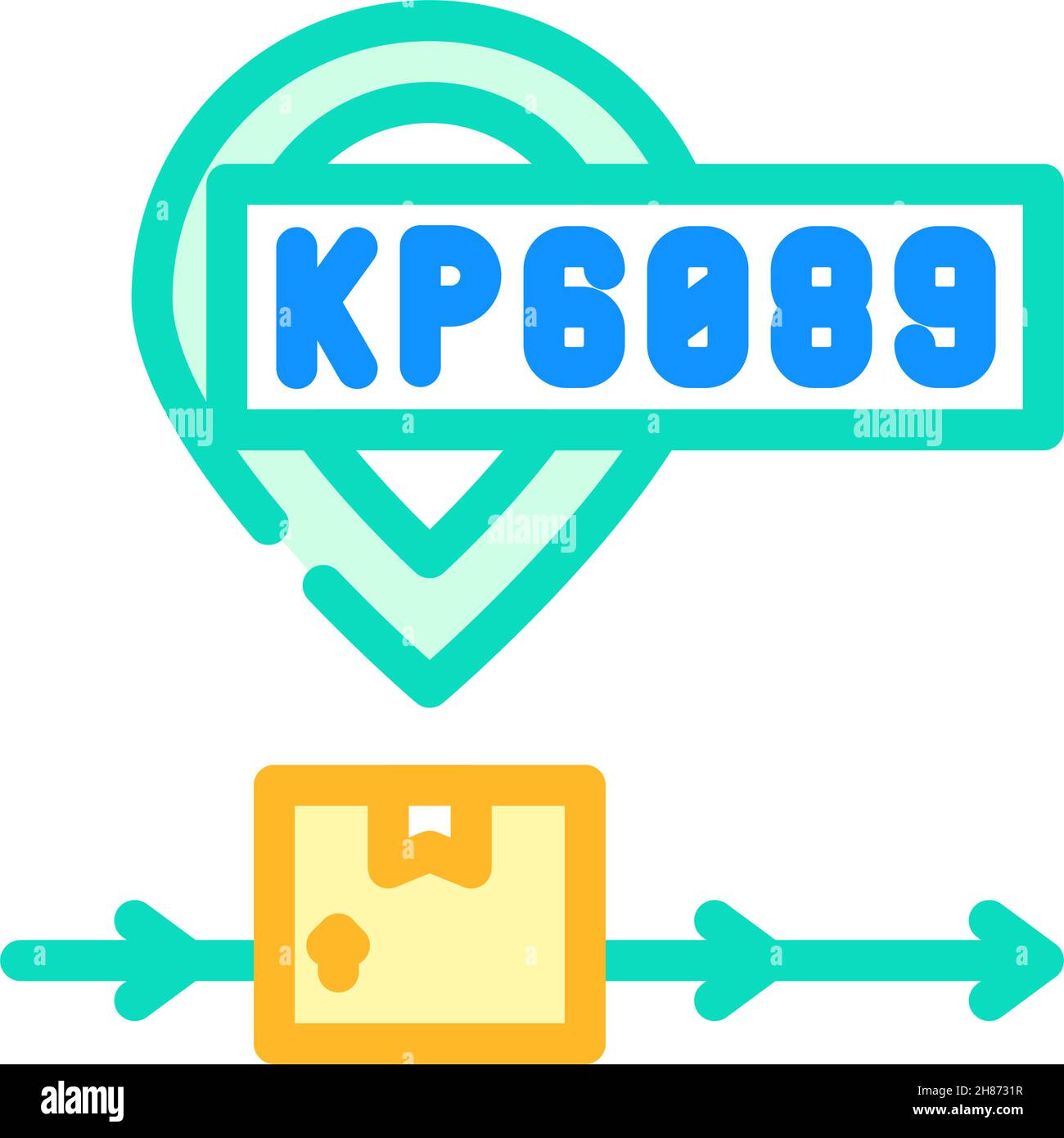 tracking number color icon vector illustration Stock Vector Image & Art ...