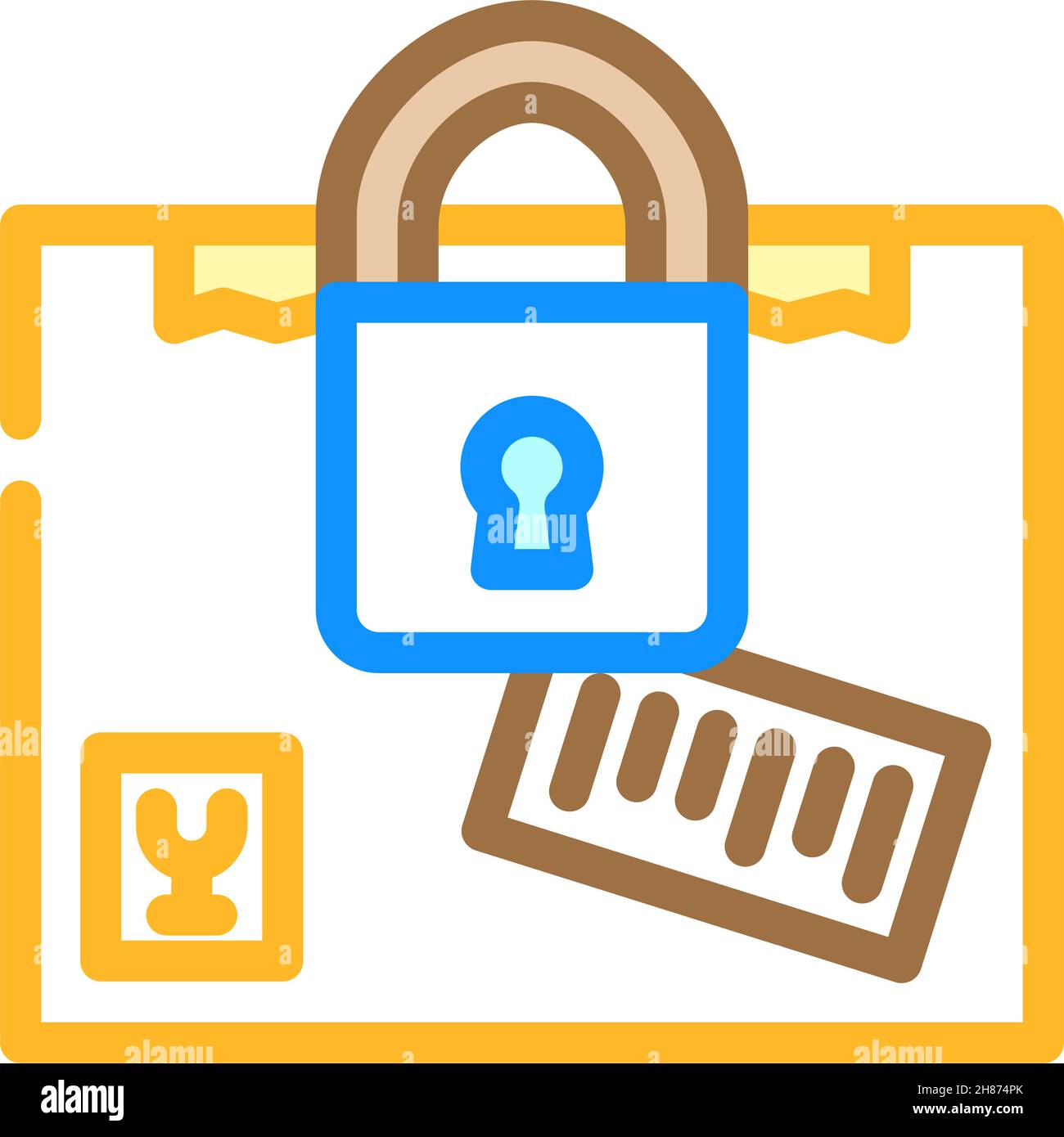 sealed cargo color icon vector illustration Stock Vector Image & Art ...