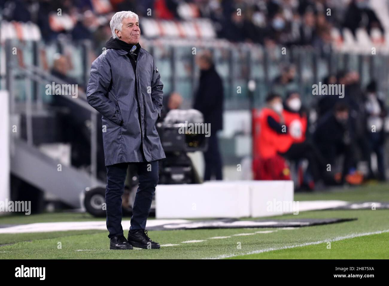Gian Piero Gasperini, head coach of Atalanta Bc looks on during the ...