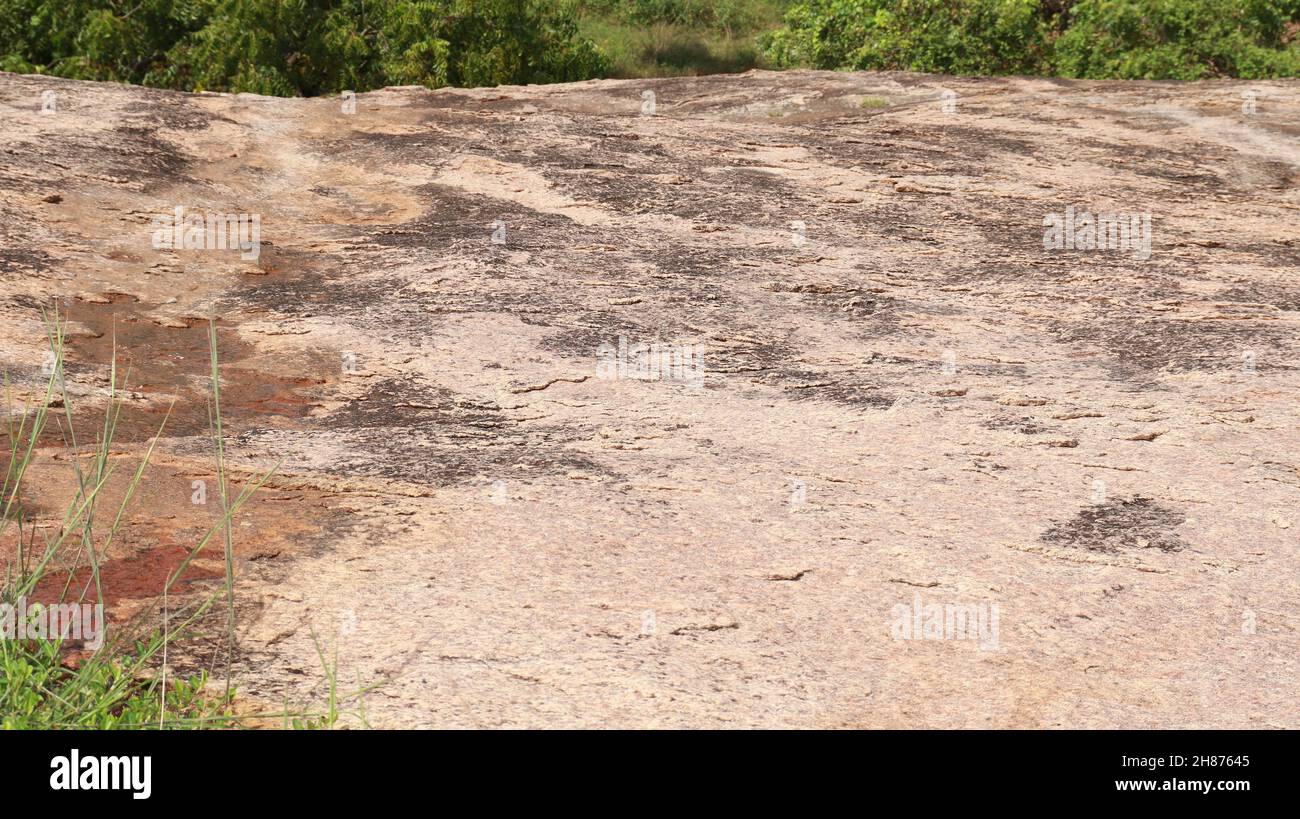 The beautiful rock fall is on the slope of natural trees Stock Photo ...