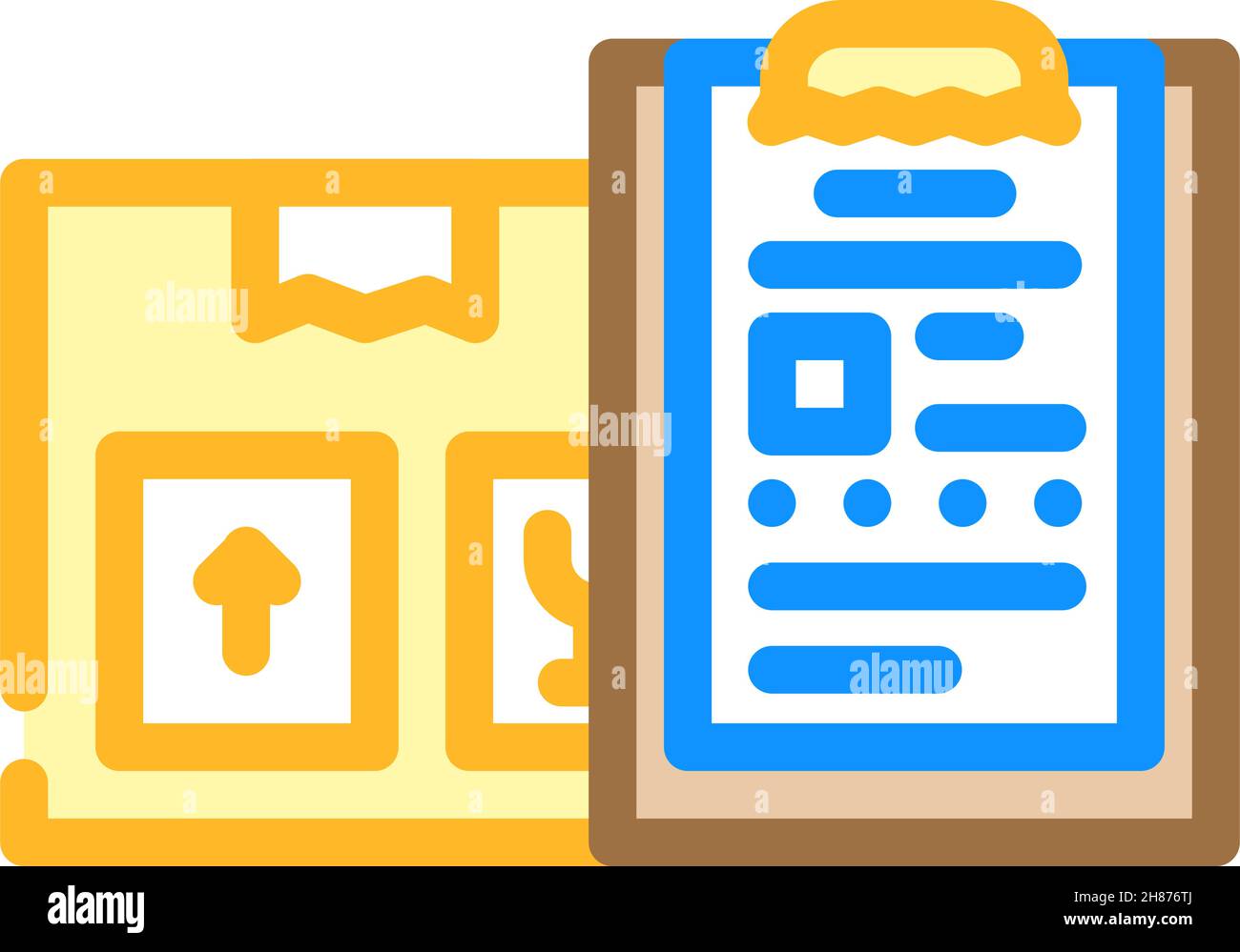 documents of import and export color icon vector illustration Stock ...