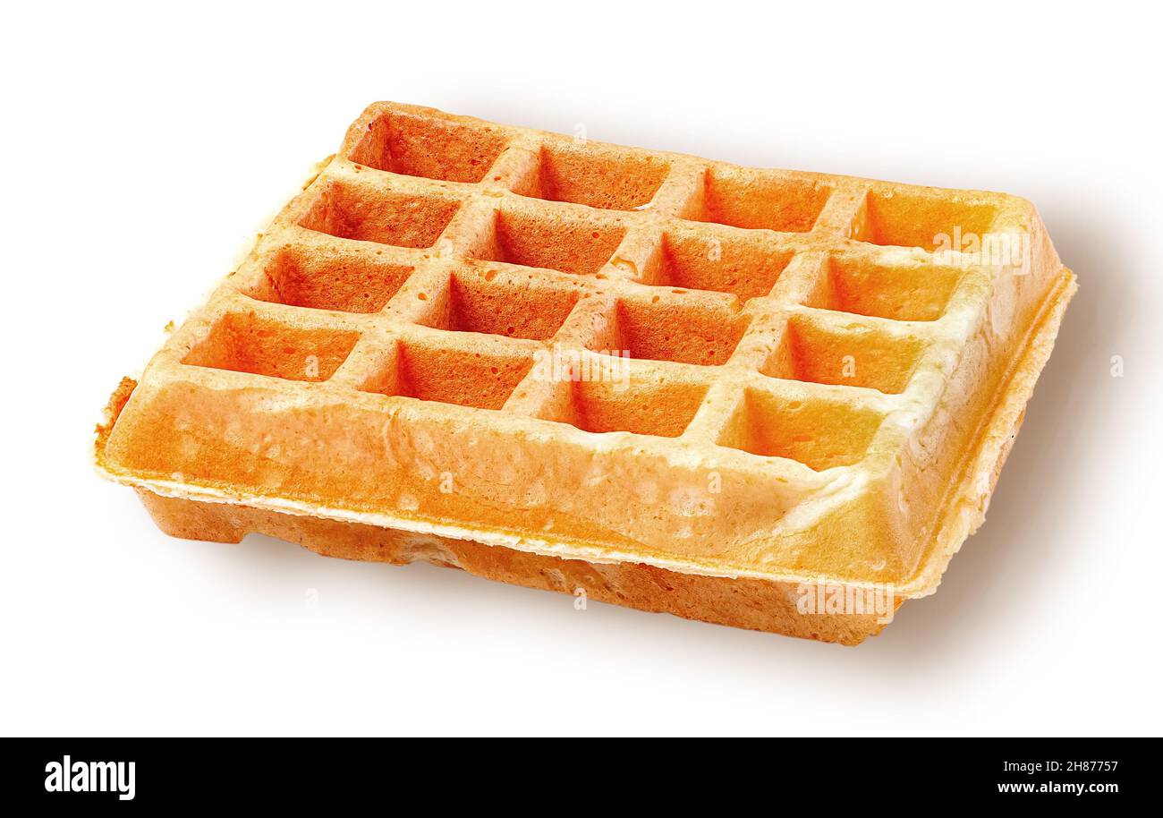 Single crispy fried french waffle isolated on white background Stock ...