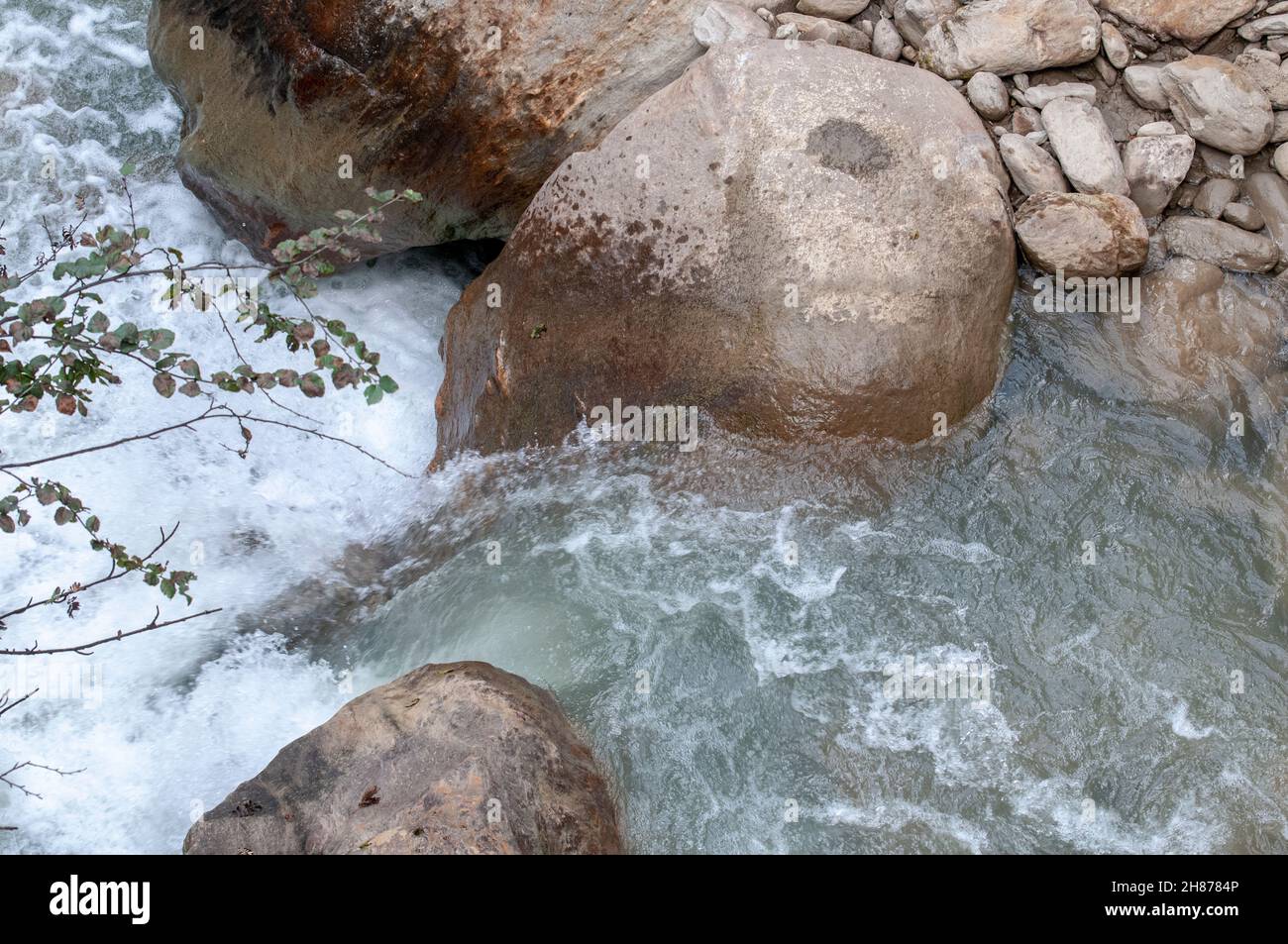 rapid flowing water as seen from the Wilde Wasser Weg (Wild water way ...