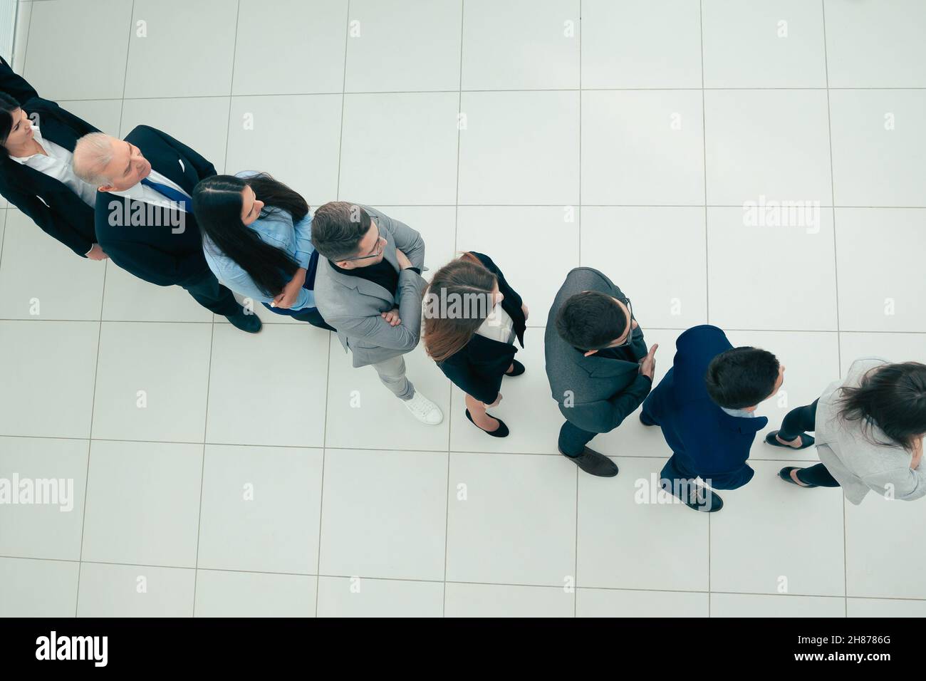 group of diverse business people standing in line Stock Photo - Alamy