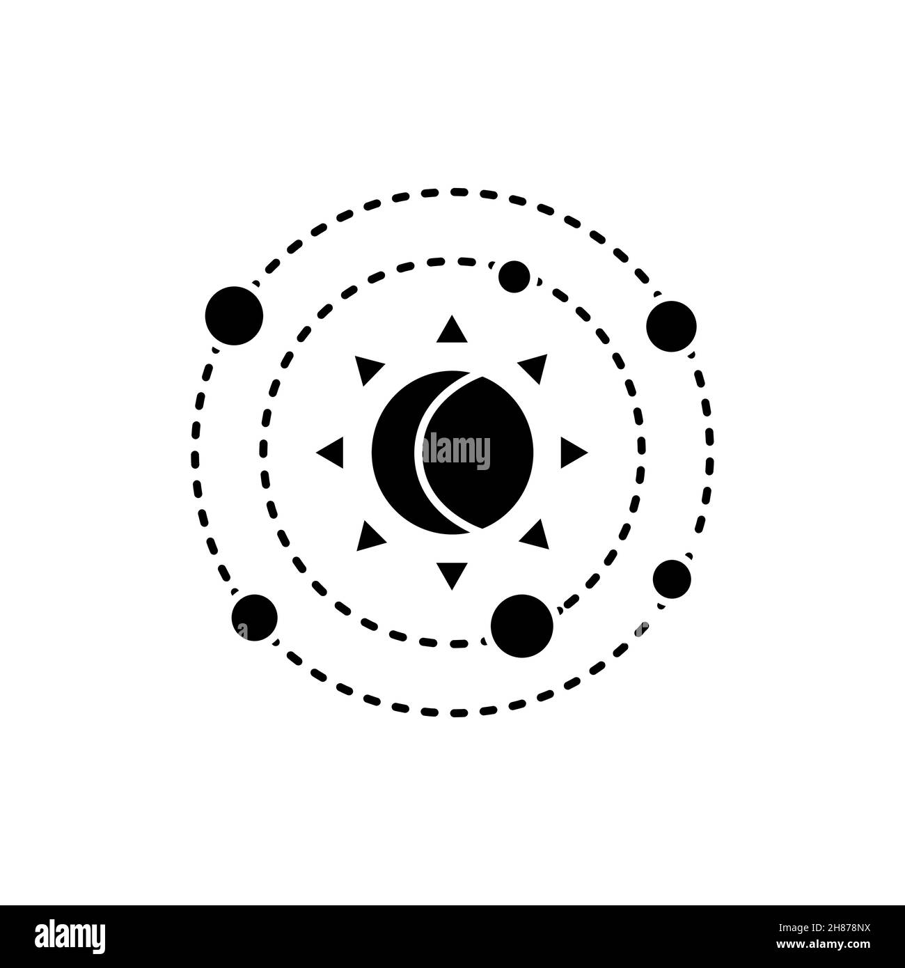 Astrology color line icon. Isolated vector element. Outline pictogram ...