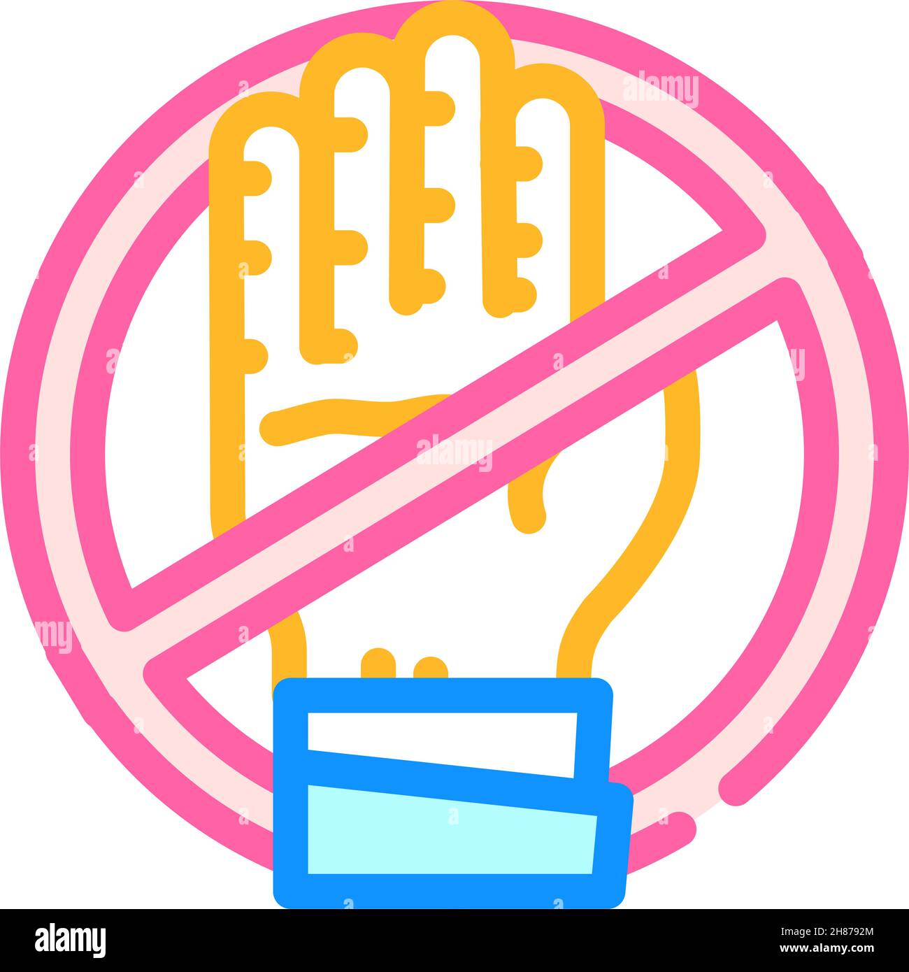 stop female violence sign color icon vector illustration Stock Vector ...