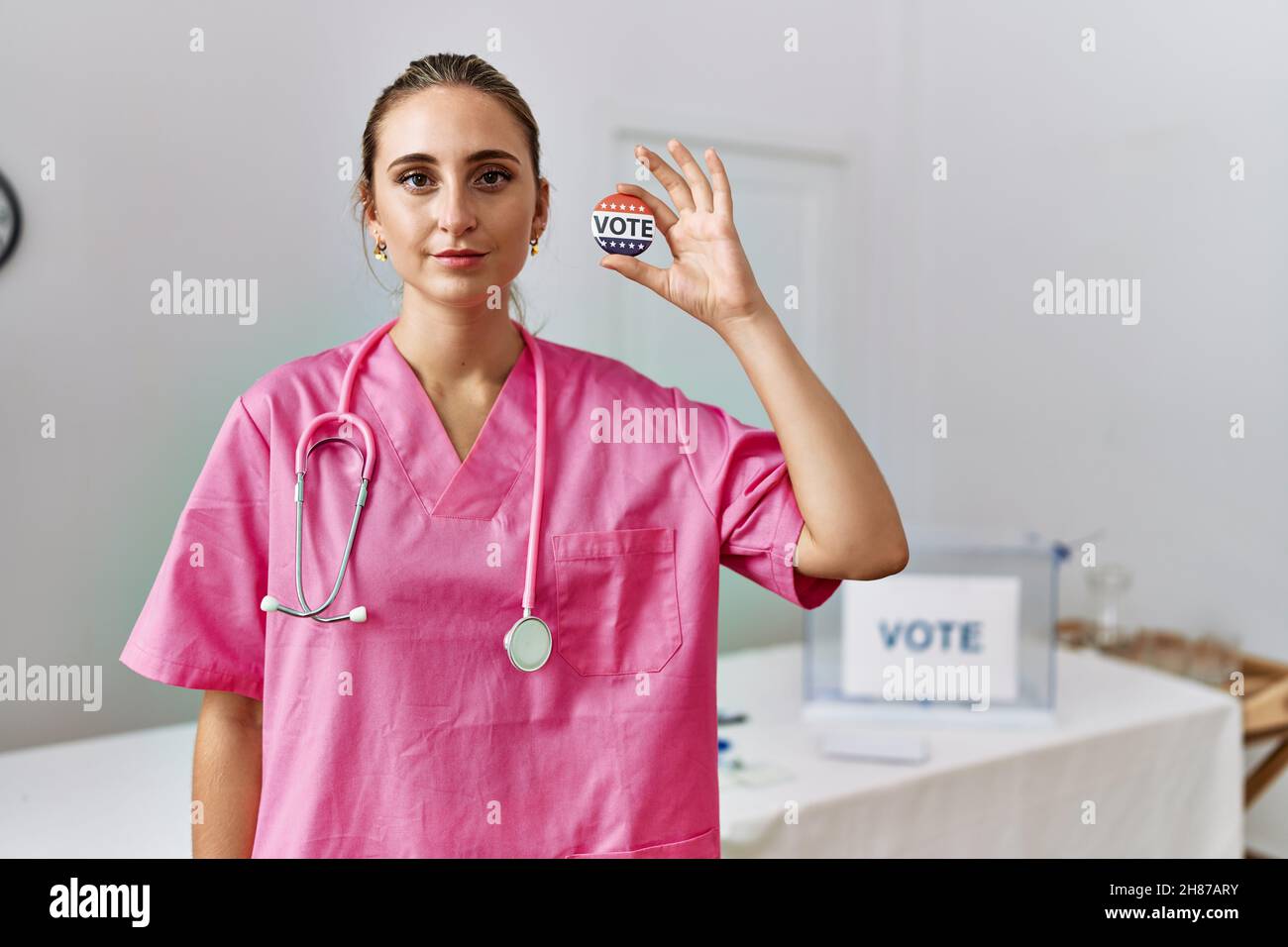 Girl campaign badge hi-res stock photography and images - Alamy