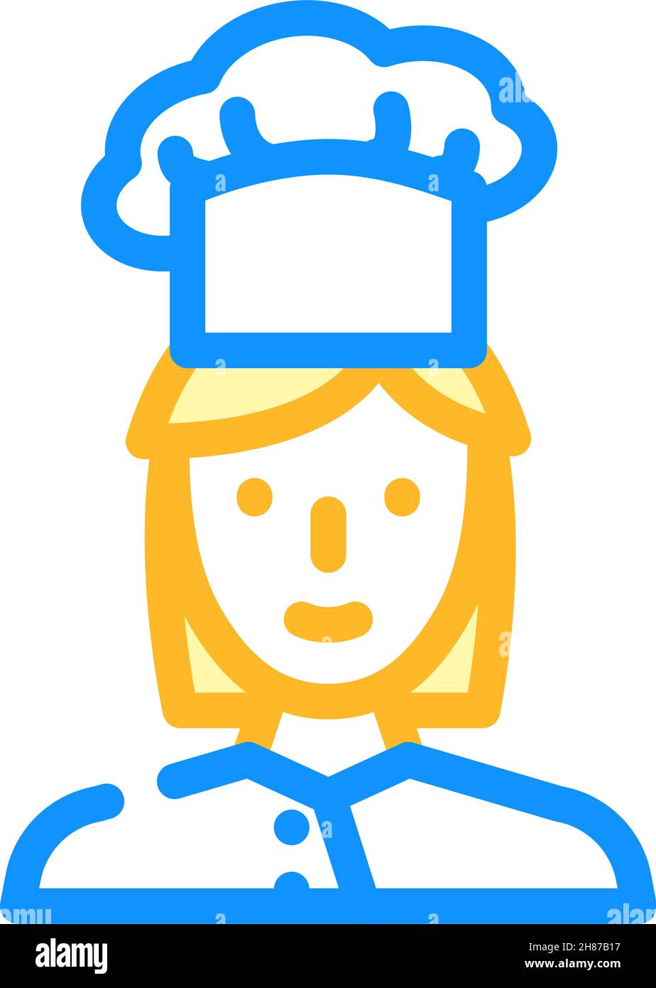 cook chef woman color icon vector illustration Stock Vector Image & Art ...