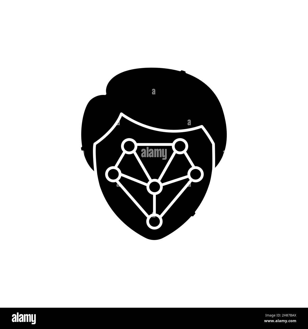 Face identification olor line icon. ID and verifying person. Pictogram ...