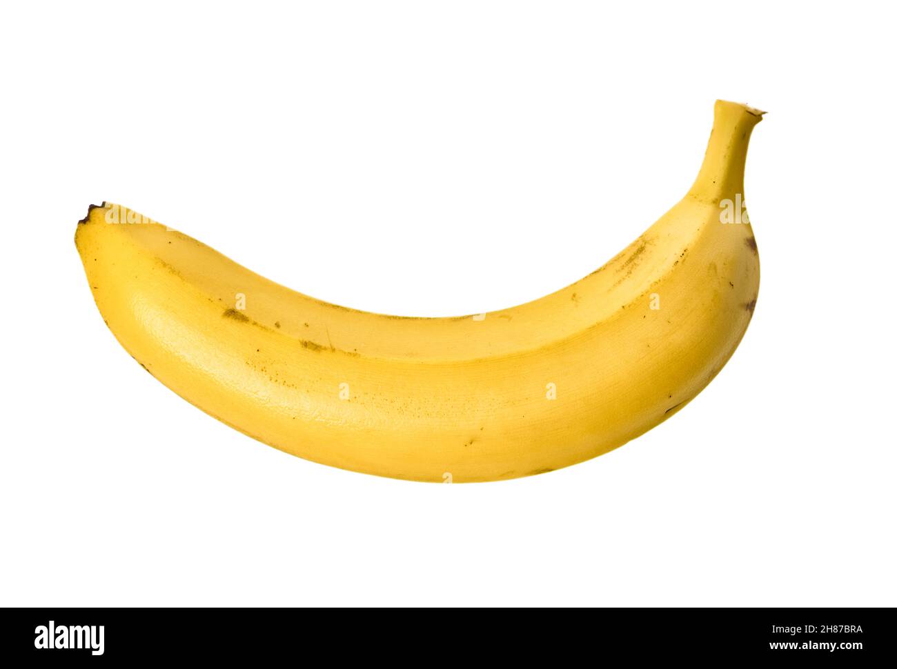 Single banana isolated on a white background Stock Photo - Alamy