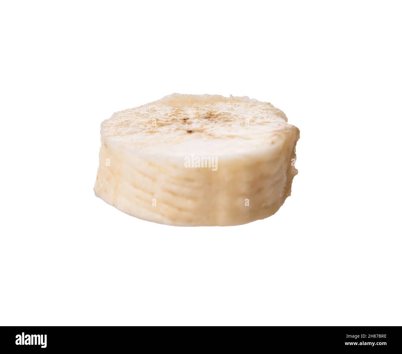 Slice of banana isolated on a white background Stock Photo - Alamy