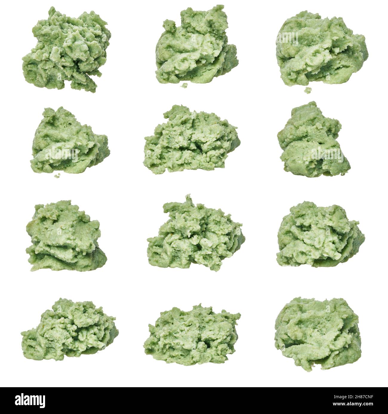 Group of spicy wasabi isolated on white background Stock Photo - Alamy