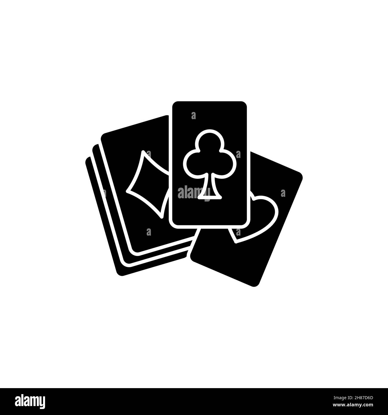 Playing cards olor line icon. Pictogram for web page, mobile app, promo ...