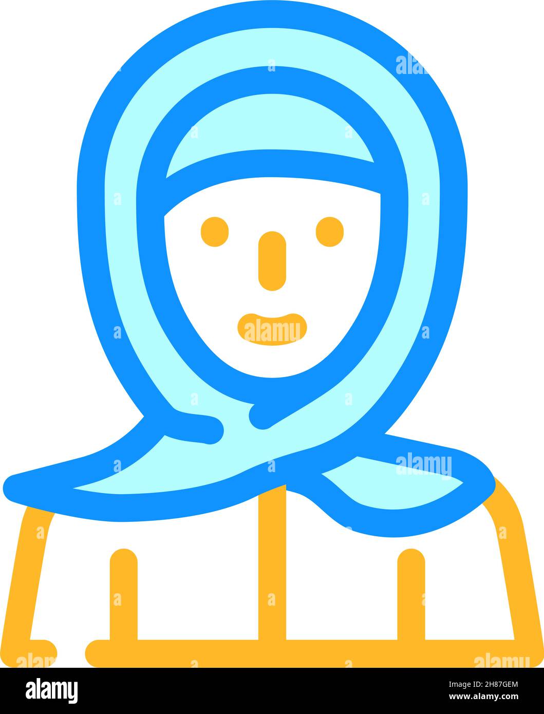 hijab woman clothing color icon vector illustration Stock Vector Image ...
