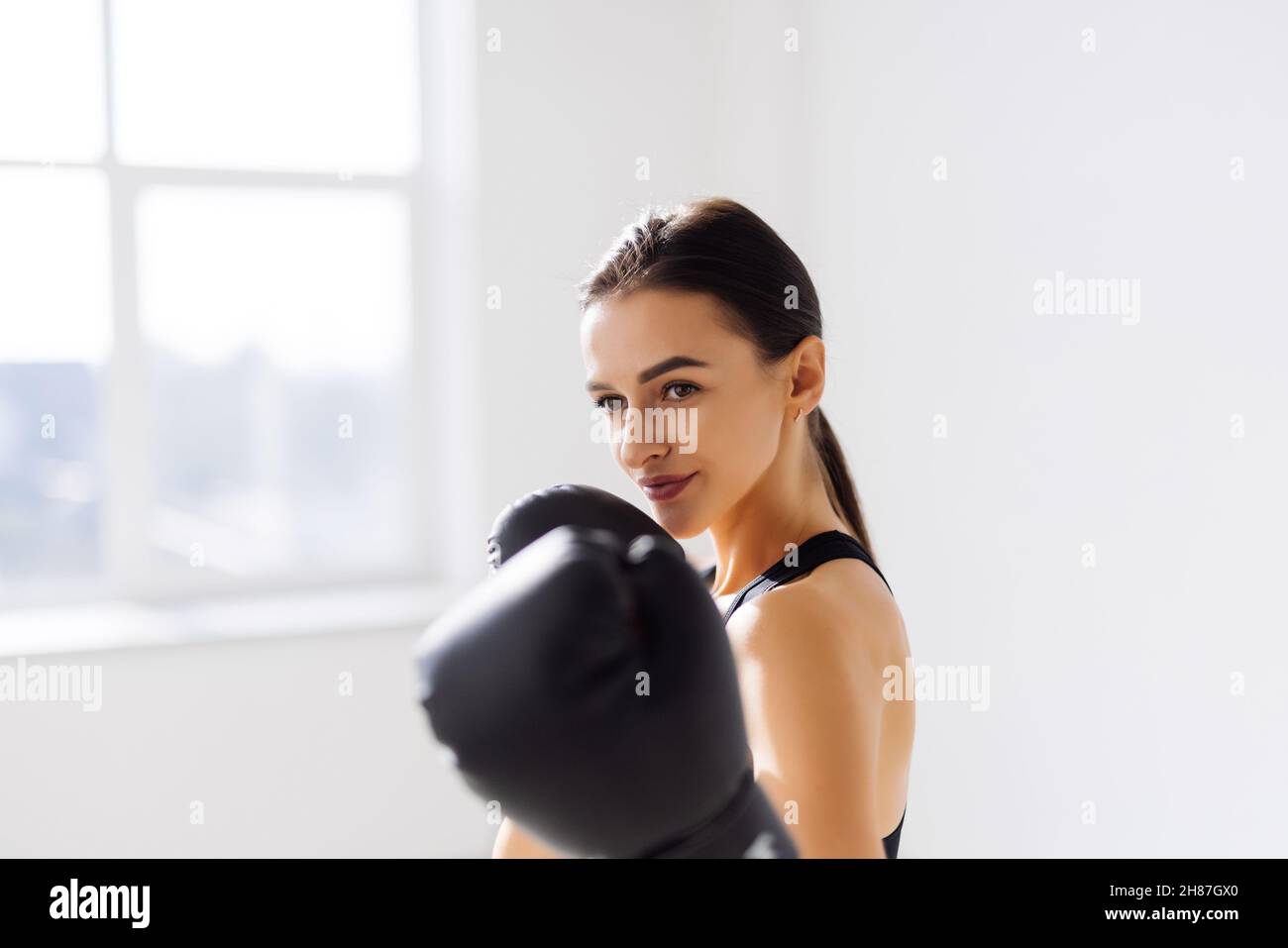 Female boxing knockout punch hi-res stock photography and images - Alamy