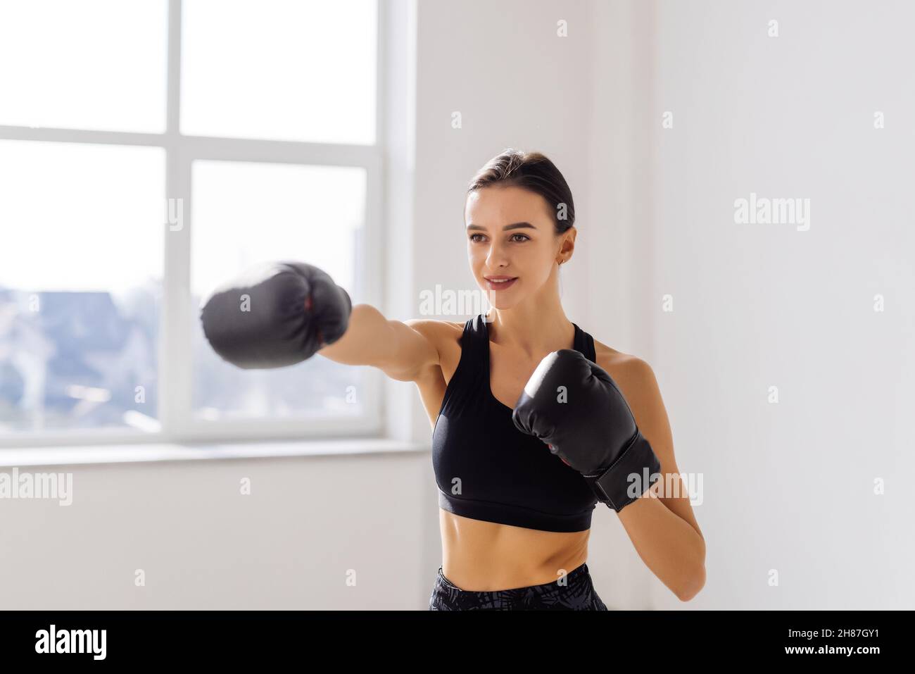 Female boxing knockout punch hi-res stock photography and images - Alamy