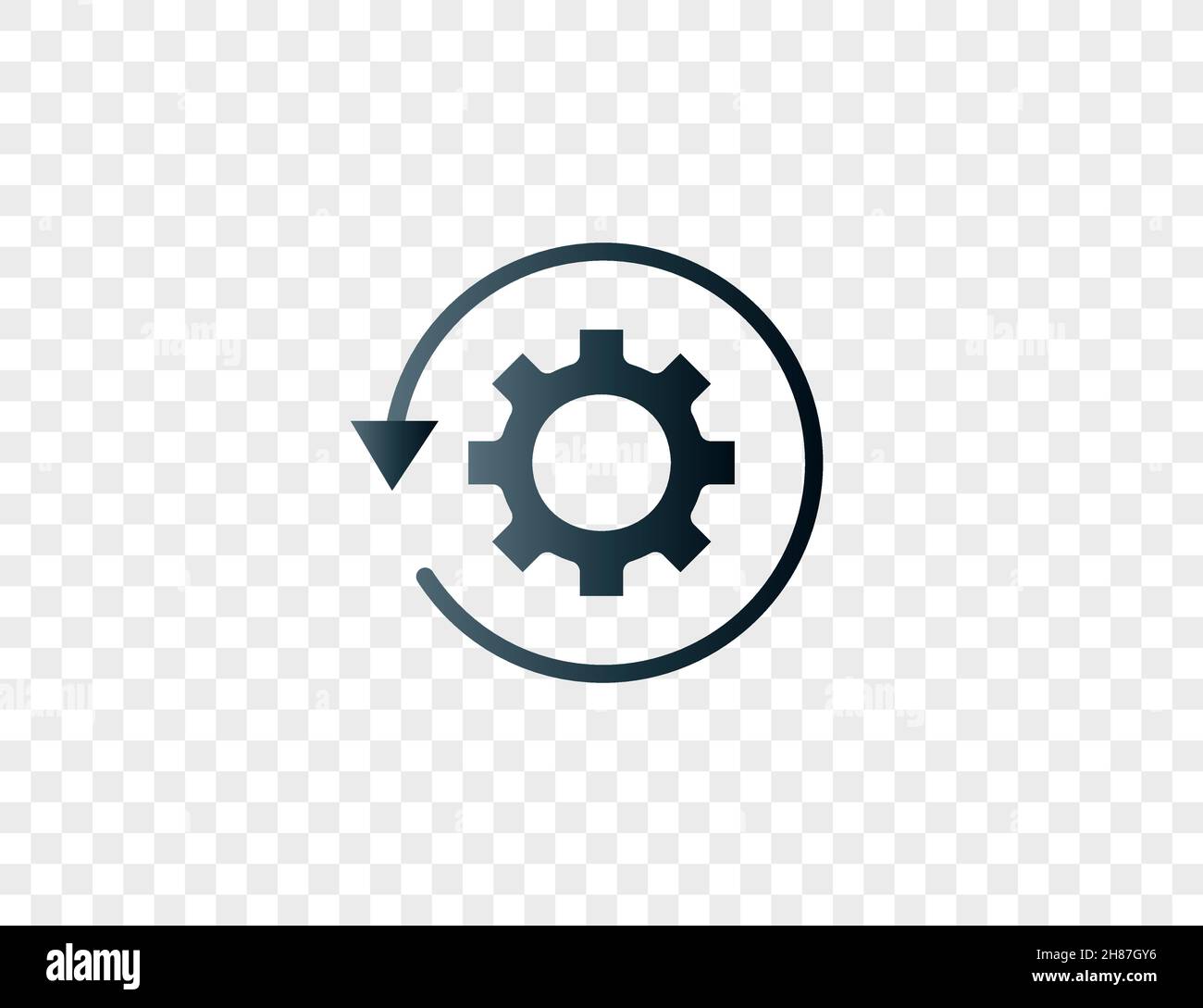 Workflow, automation, processing icon. Vector illustration. Flat design ...