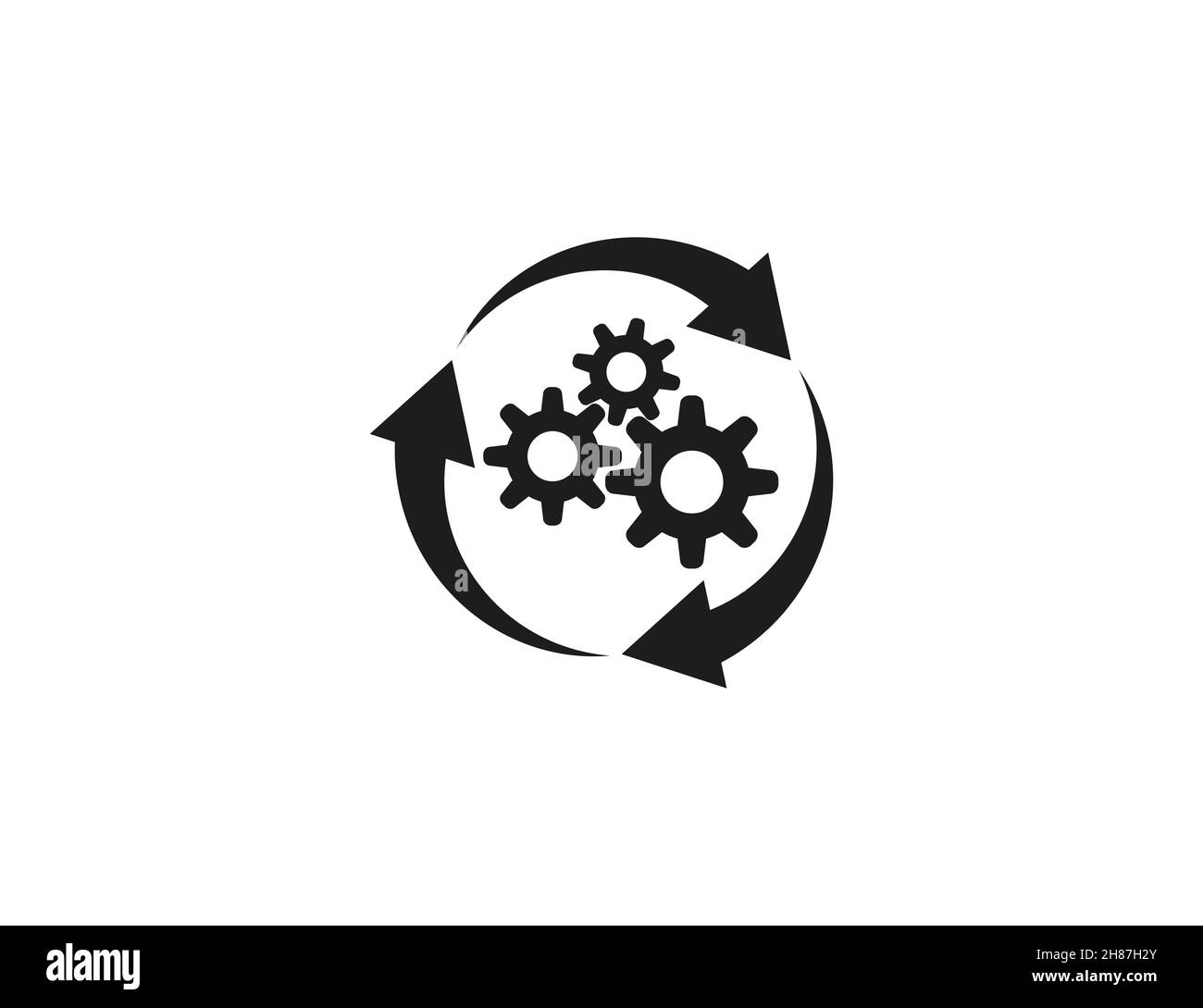 Workflow, automation, processing icon. Vector illustration. Flat design ...