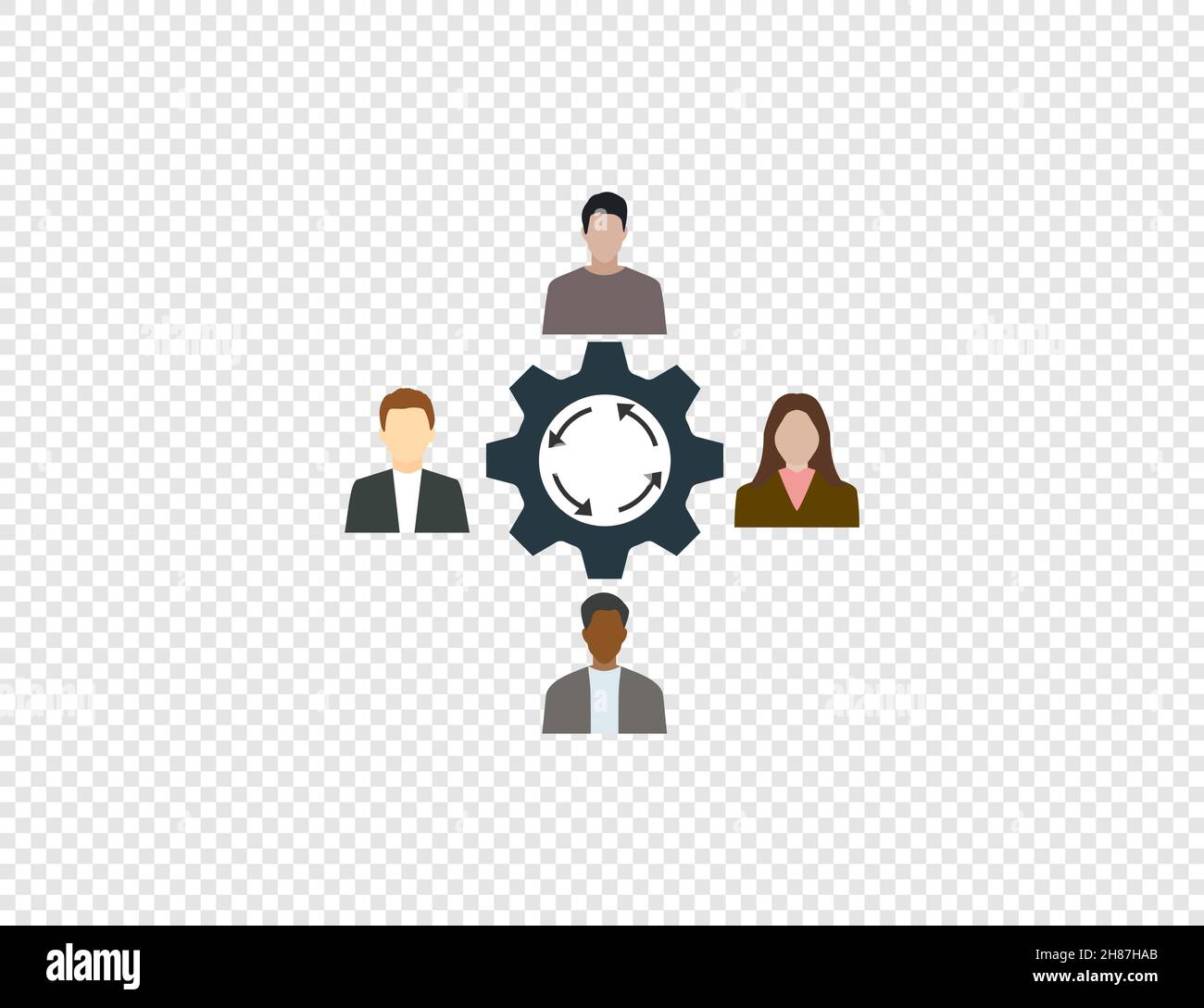 Human resources, manager icon. Vector illustration. Flat design Stock ...