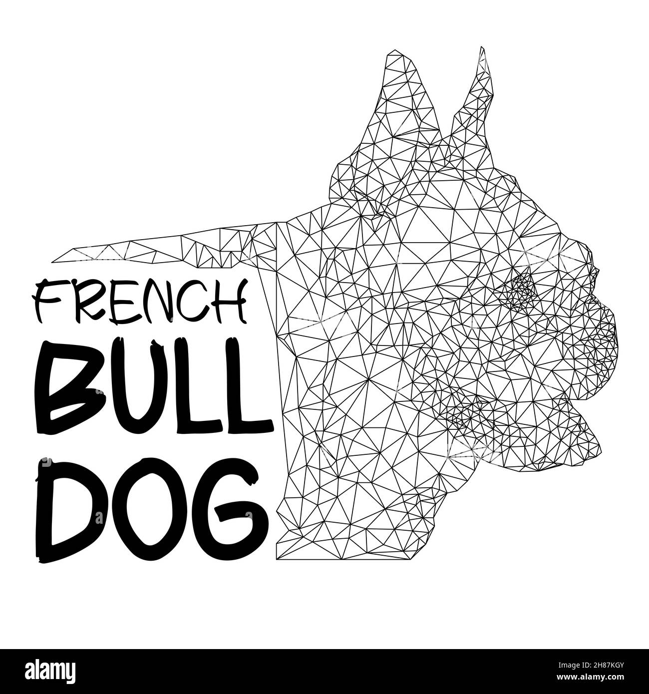Low poly of french head with text, vector illustration Stock Vector ...