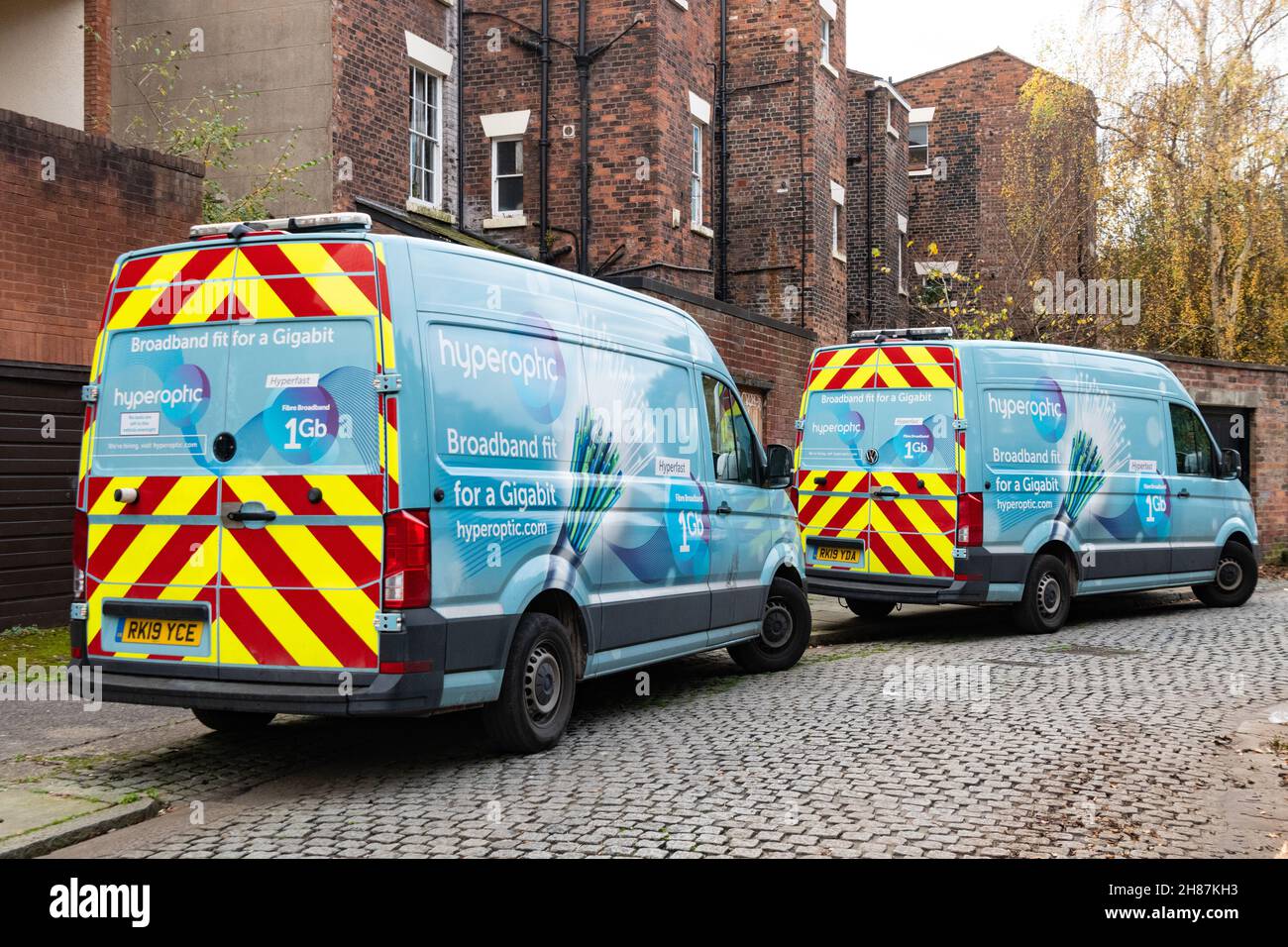Hyperoptic full fibre broadband van in Liverpool, England, UK Stock ...