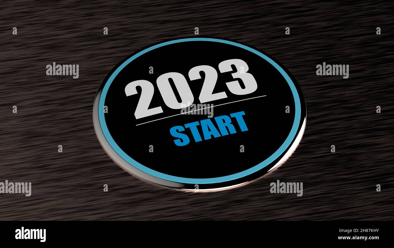 3d rendering of 2023 year start BTN Stock Photo - Alamy