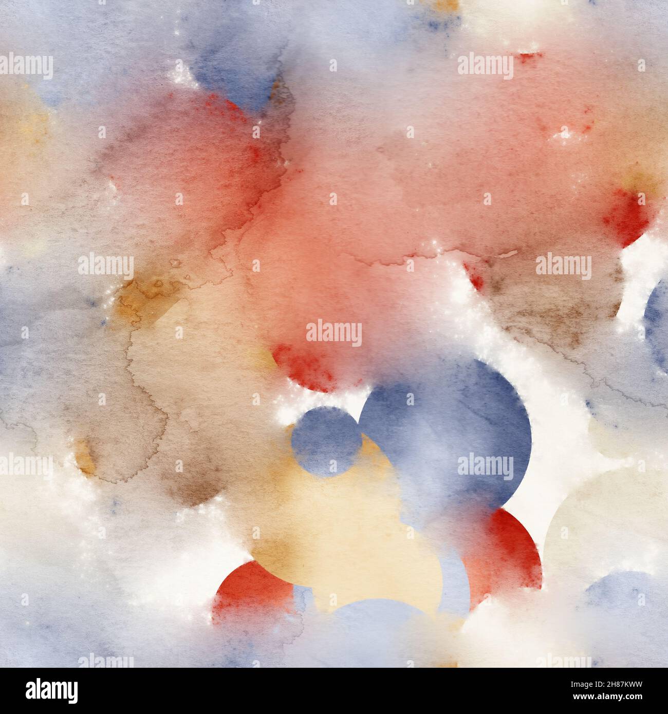 Seamless geo watercolor wet on wet bleed surface pattern design for ...