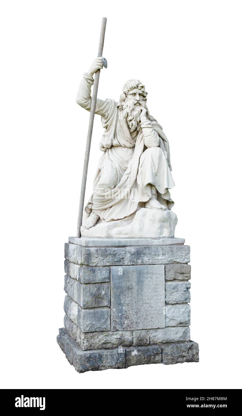 cut out on white of William Guy statue in Priory Park Chichester, West ...