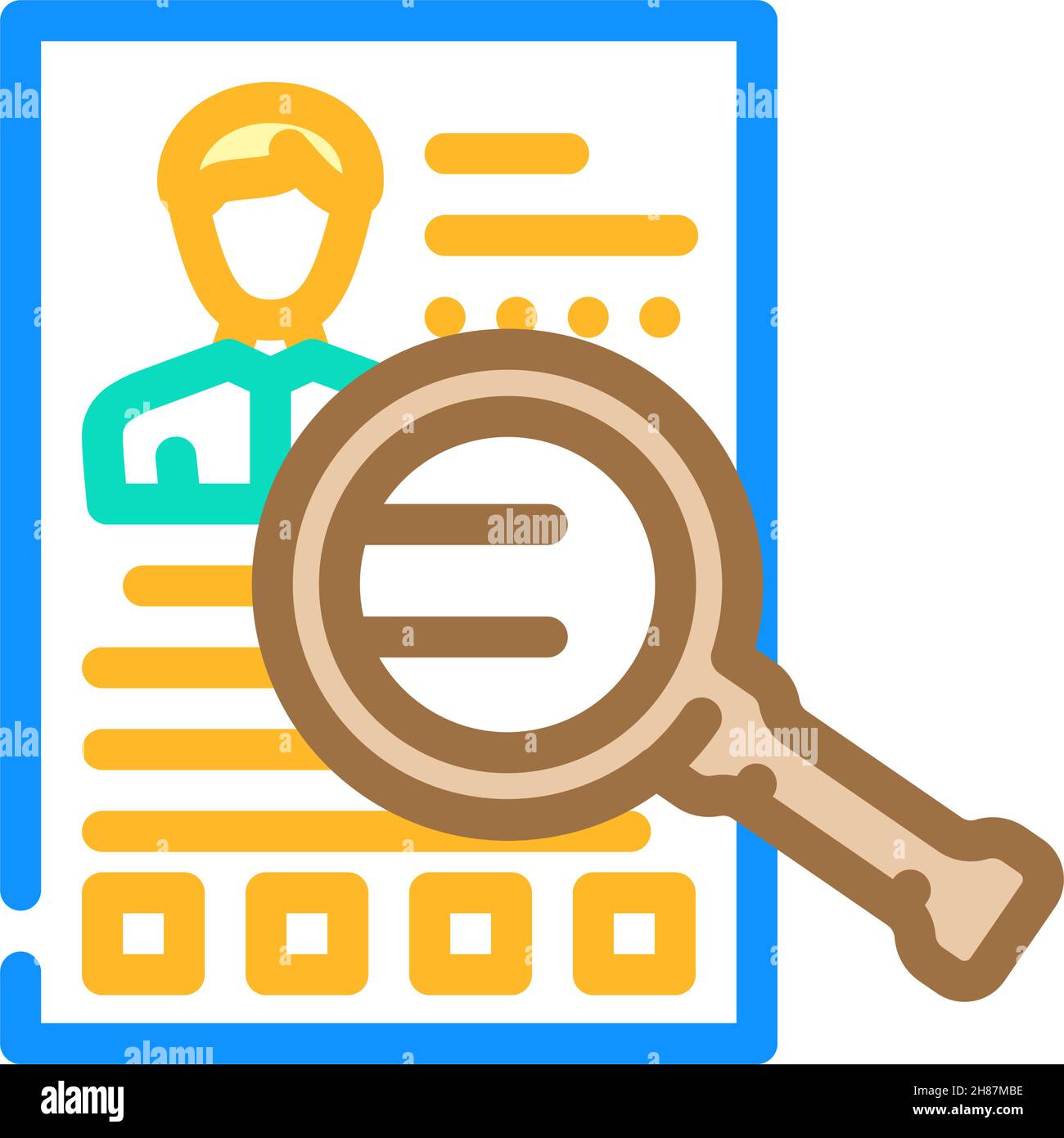 researching client color icon vector illustration Stock Vector Image ...