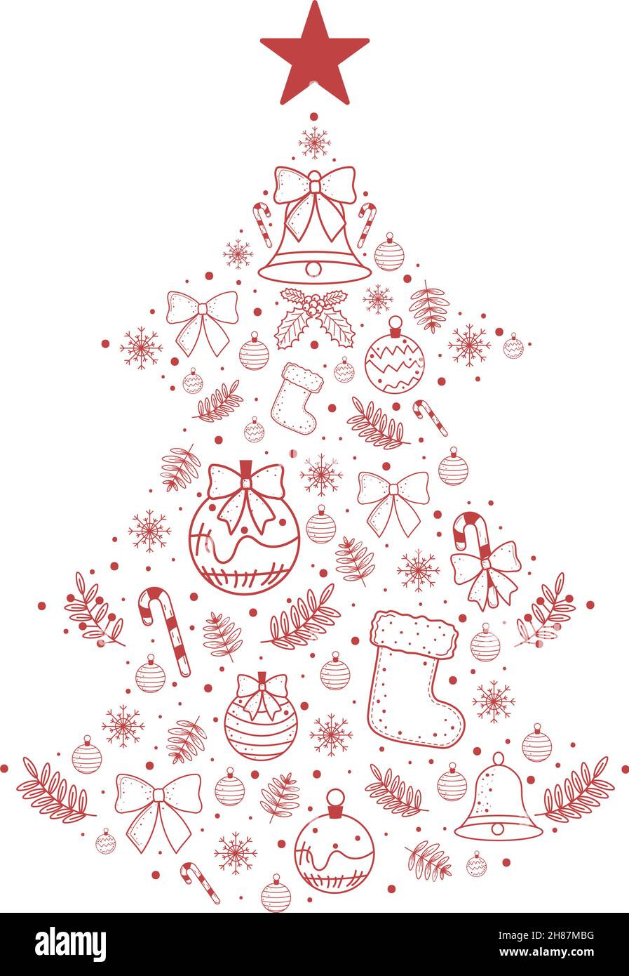 Traditional christmas tree shaped Stock Vector Images - Alamy