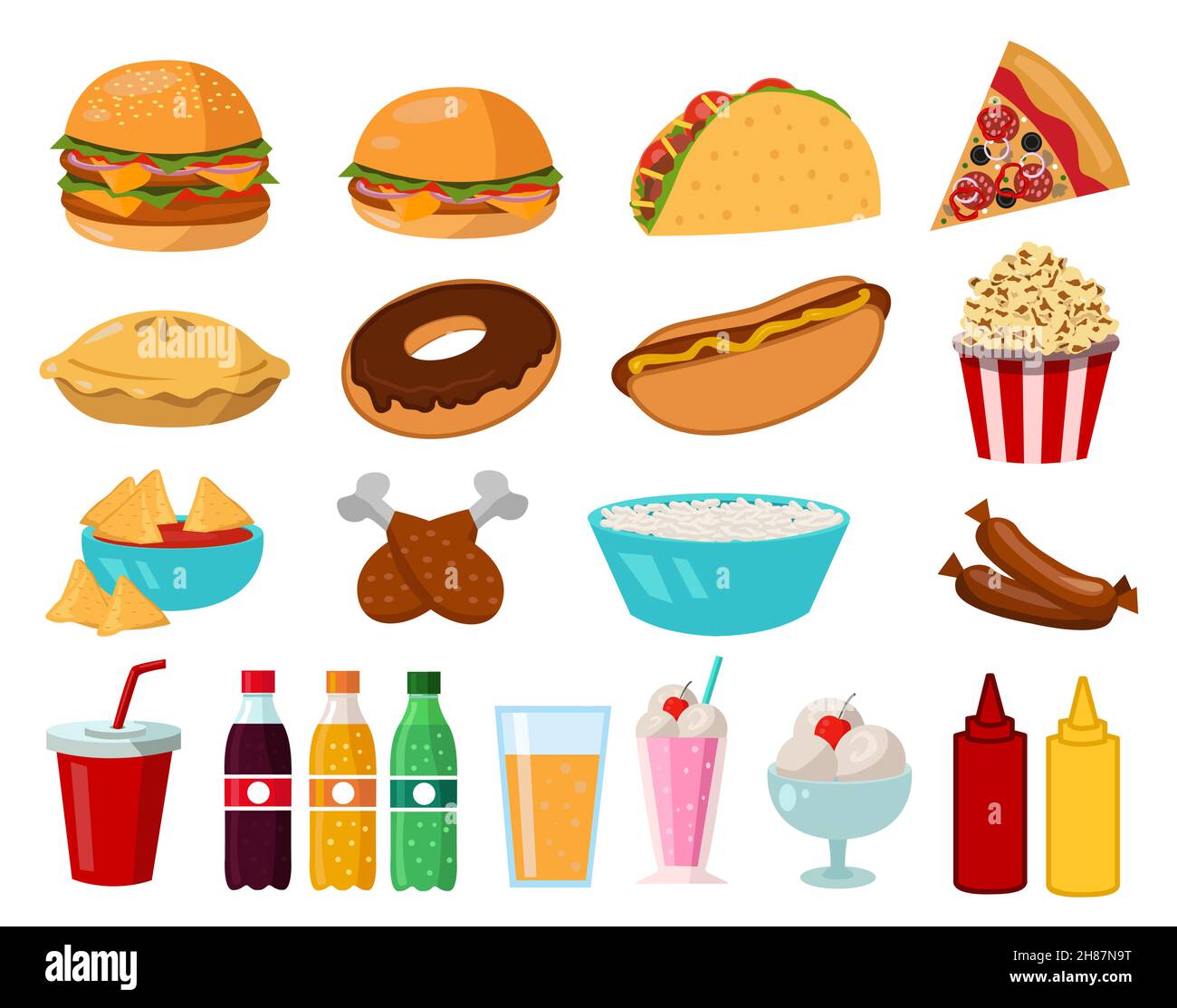 Fresh food icons vector illustration Stock Vector Image & Art - Alamy