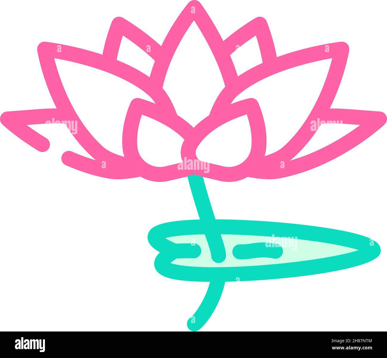 lotus flower color icon vector illustration Stock Vector Image & Art ...