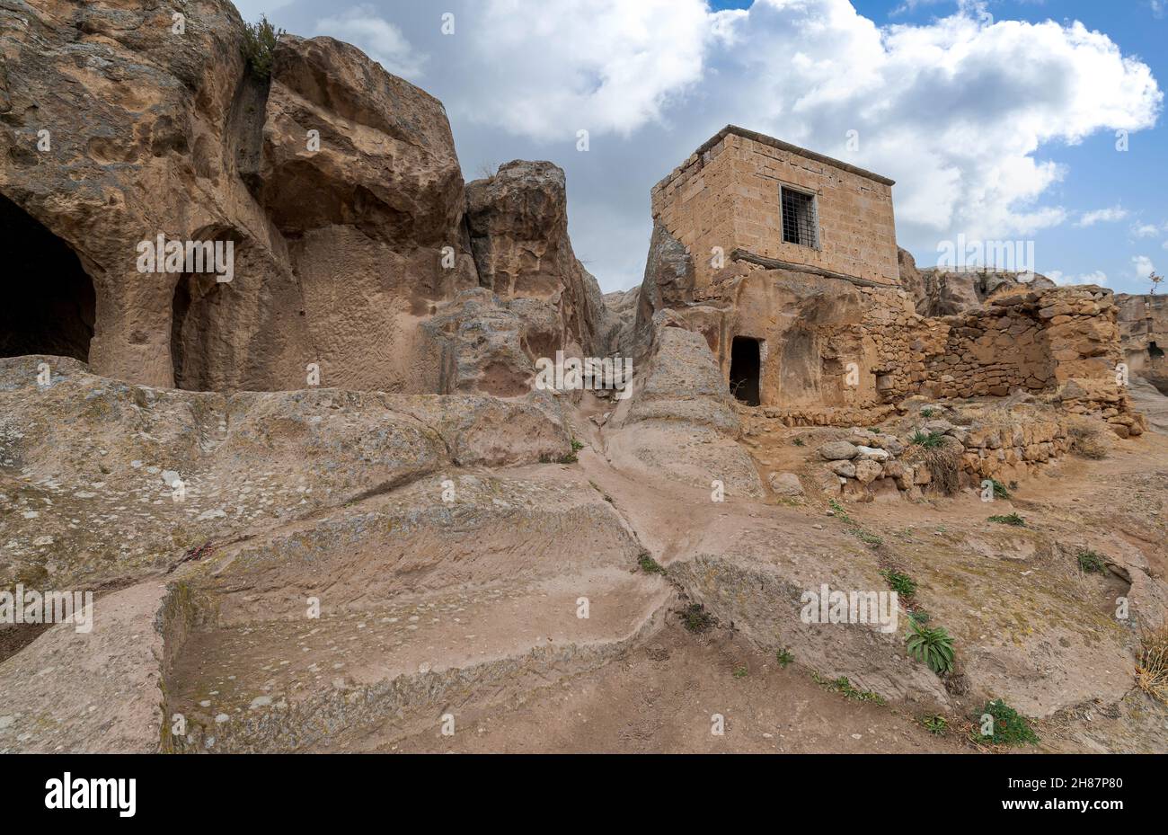 Gumusler Monastery and underground cave city in Nigde, Turkey. Unesco ...