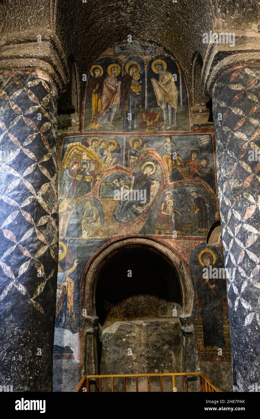 Gumusler Monastery and underground cave city in Nigde, Turkey. Unesco ...