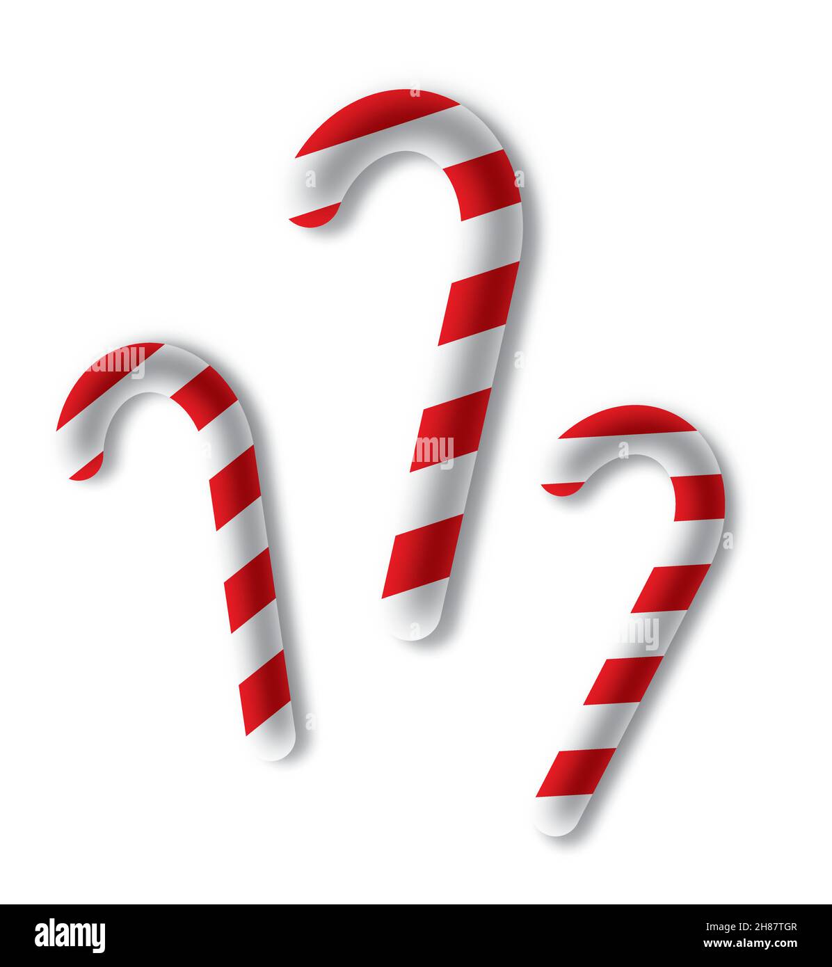 Christmas Sticks vector template isolated on white Stock Vector Image ...