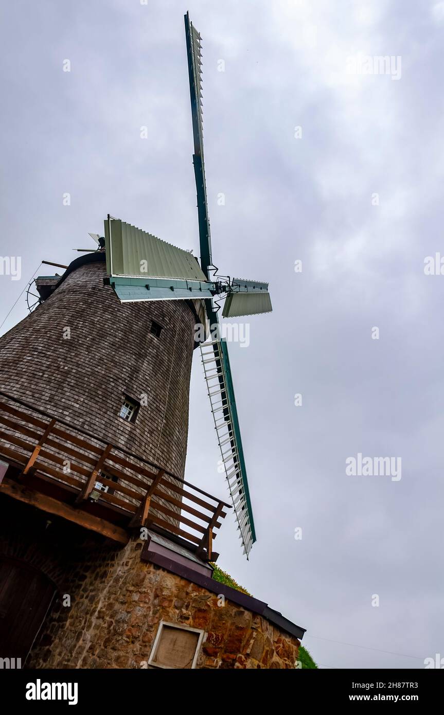 Traditional German windmill at Golf Club Herford e.V Stock Photo - Alamy