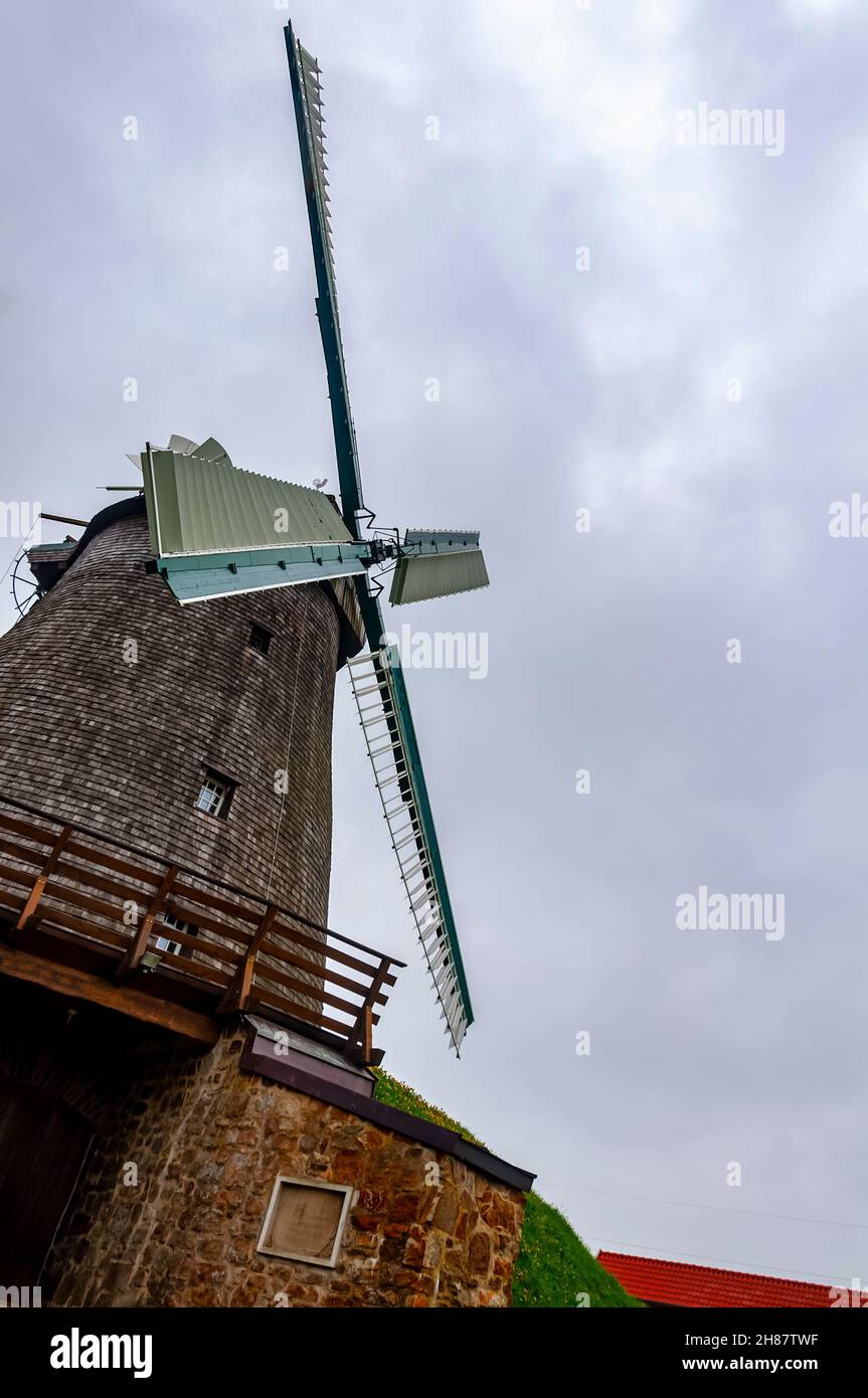 Traditional German windmill at Golf Club Herford e.V Stock Photo - Alamy