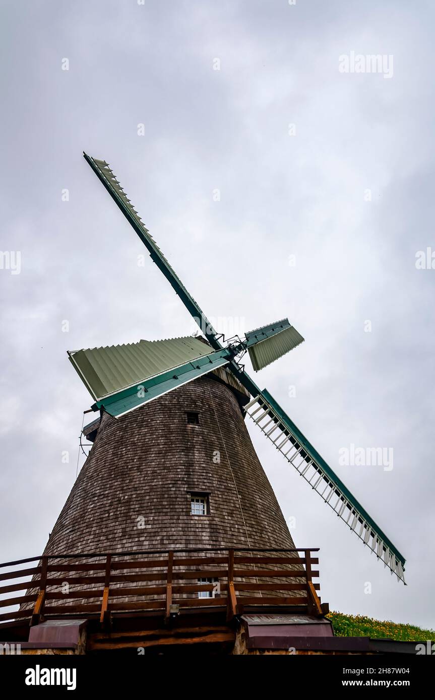 Traditional German windmill at Golf Club Herford e.V Stock Photo - Alamy