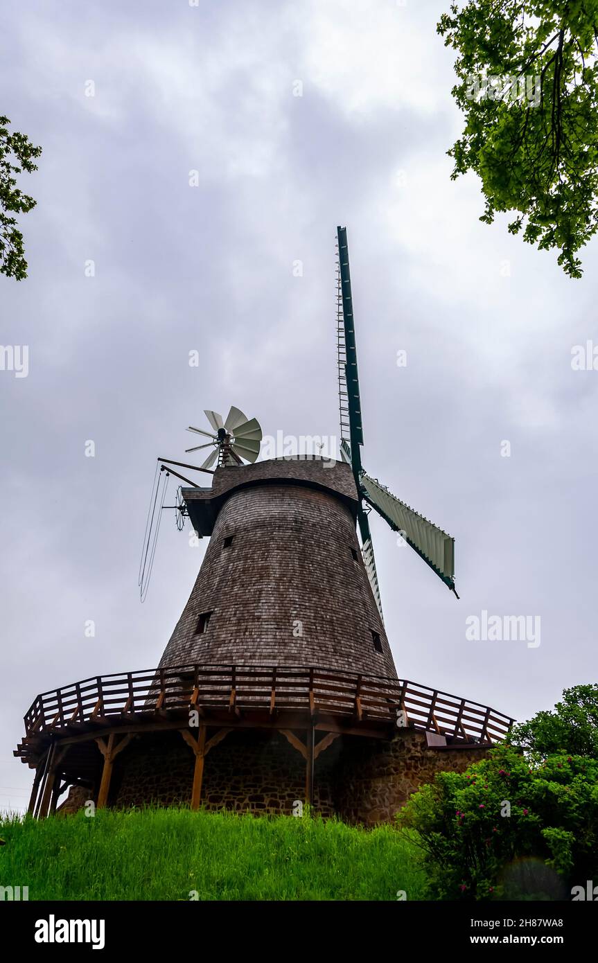 Traditional German windmill at Golf Club Herford e.V Stock Photo - Alamy