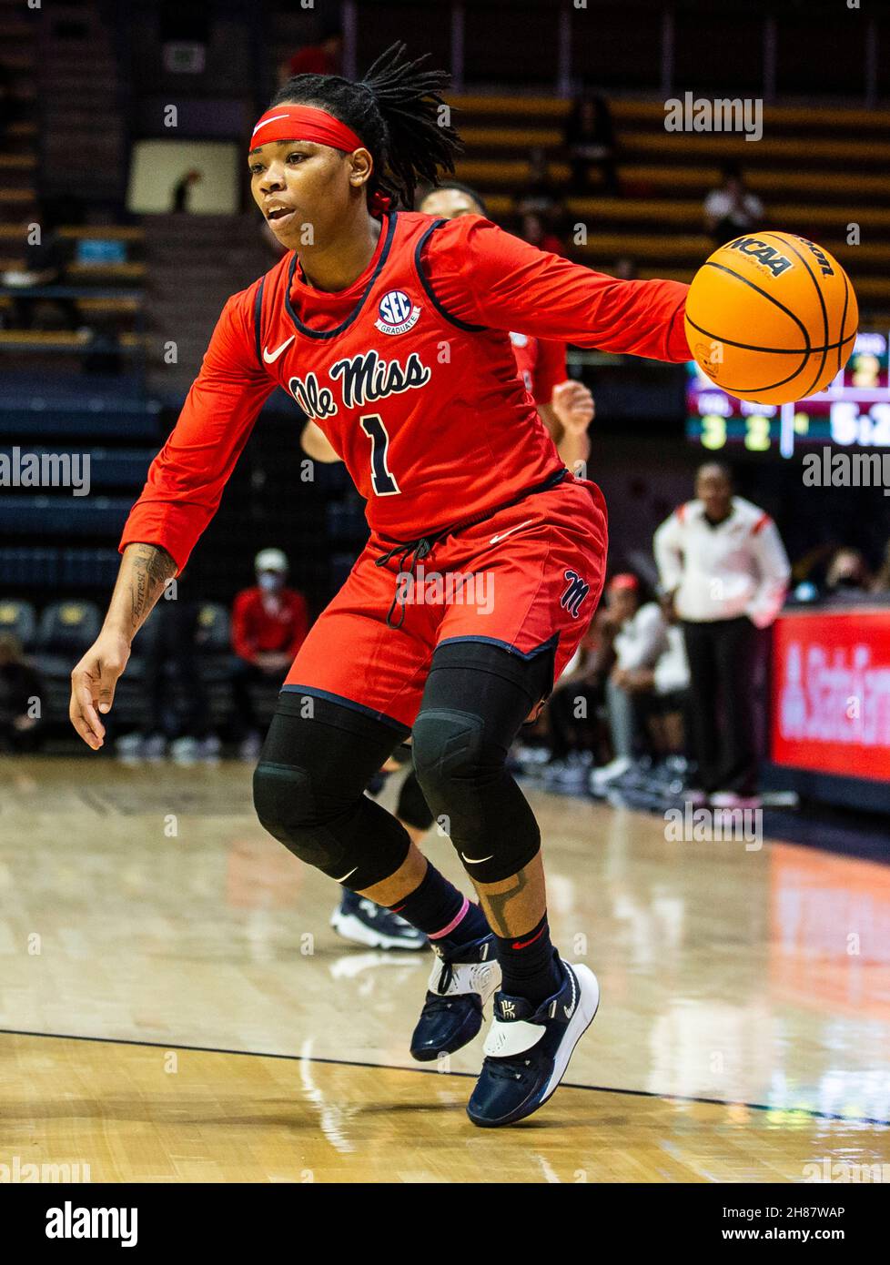 November 27 2021 Berkeley CA, USA Ole Miss guard Lashonda Monk (1 ...
